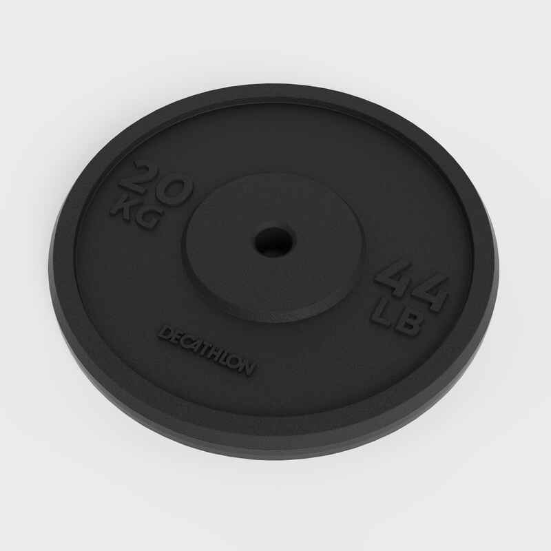 Disco de hierro de 20kg para barras de 28mm Corength negro - Decathlon
