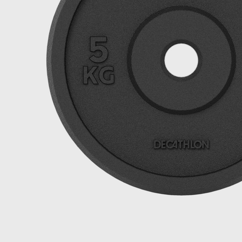 CORENGTH - Disc fontă parțial reciclată Bodybuilding 5 kg 28 mm | Decathlon