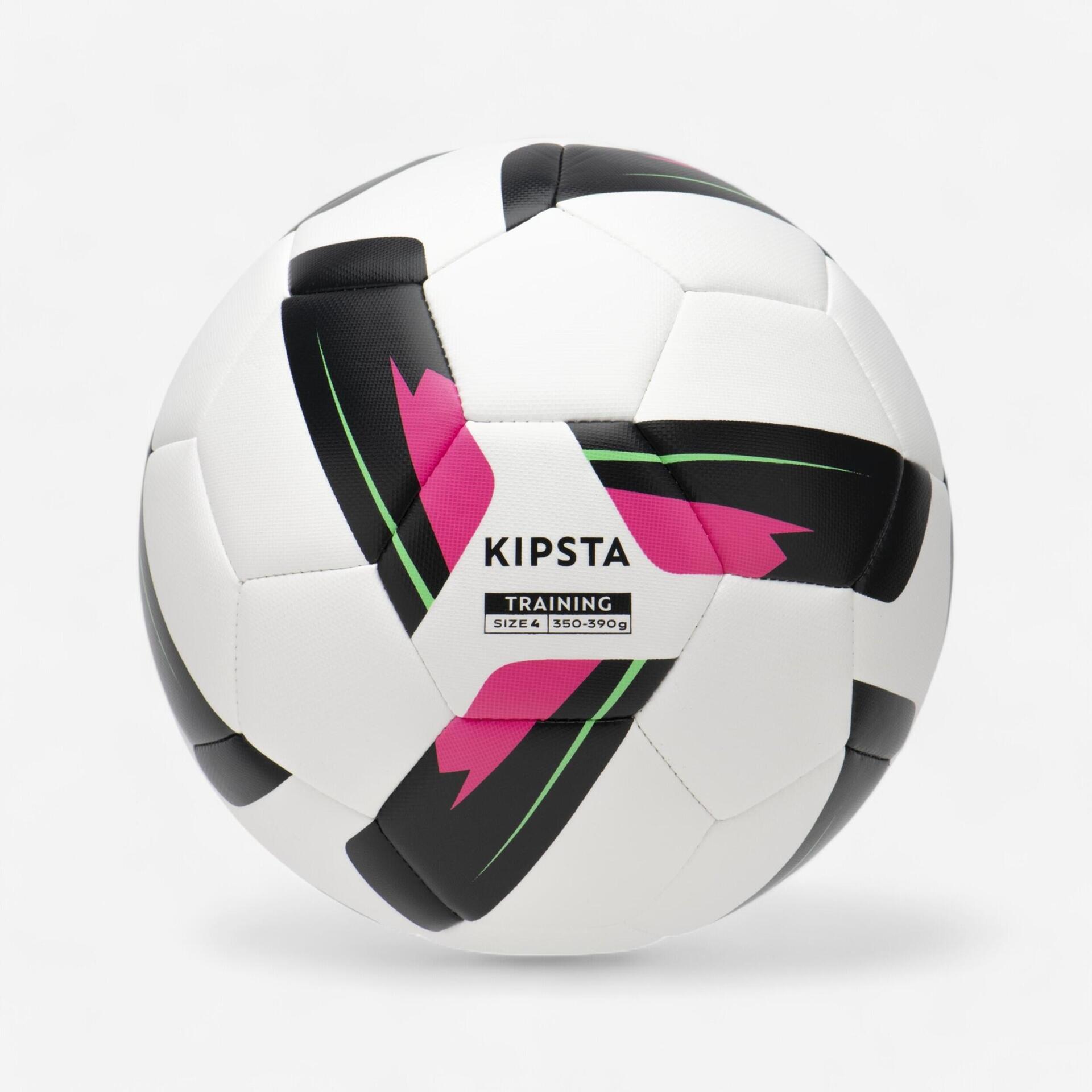 Size 4 Machine-Stitched Football Training Ball - White