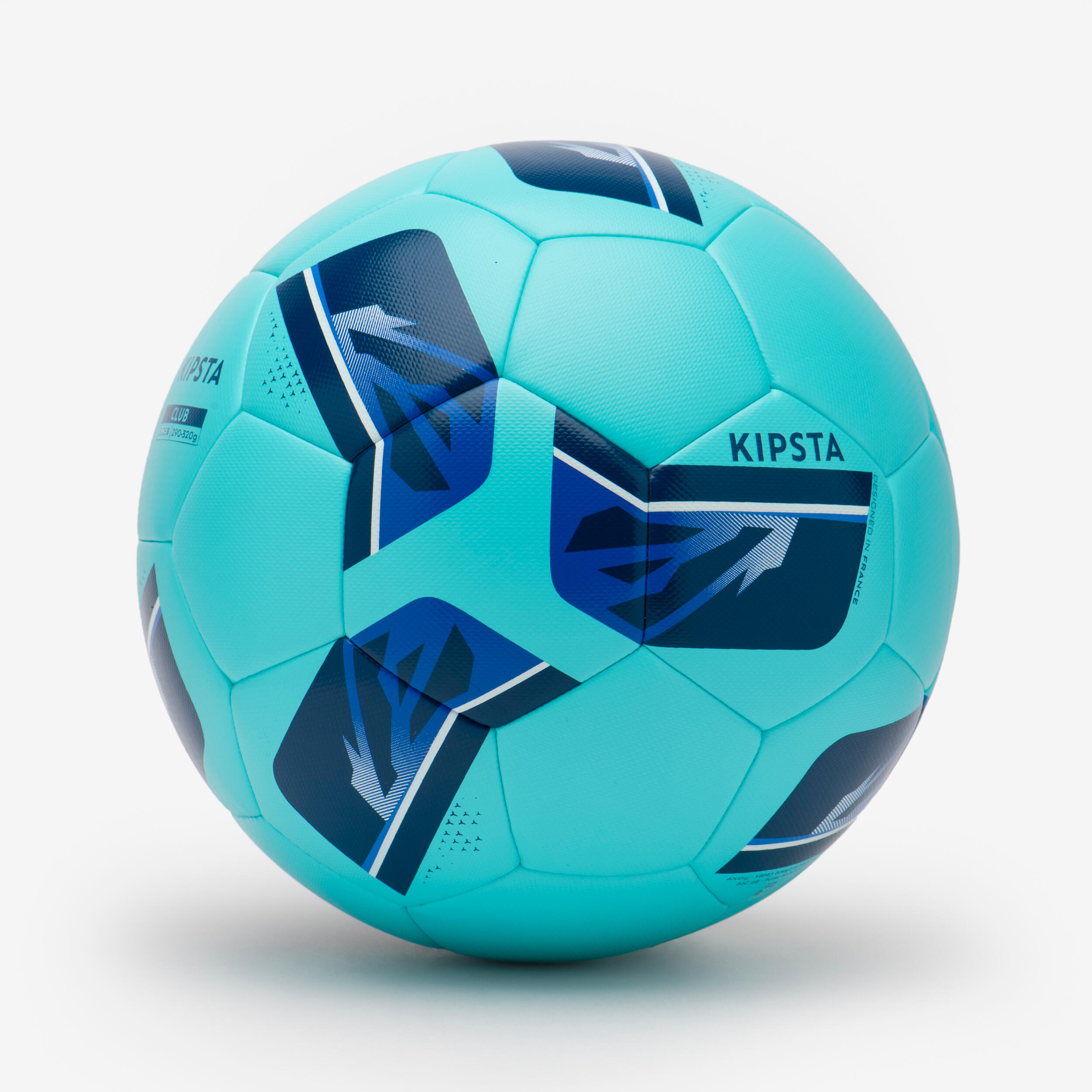 Soccer Ball Size 5 – Club Ball F 500 Light - Aqua blue - Kipsta - Decathlon
