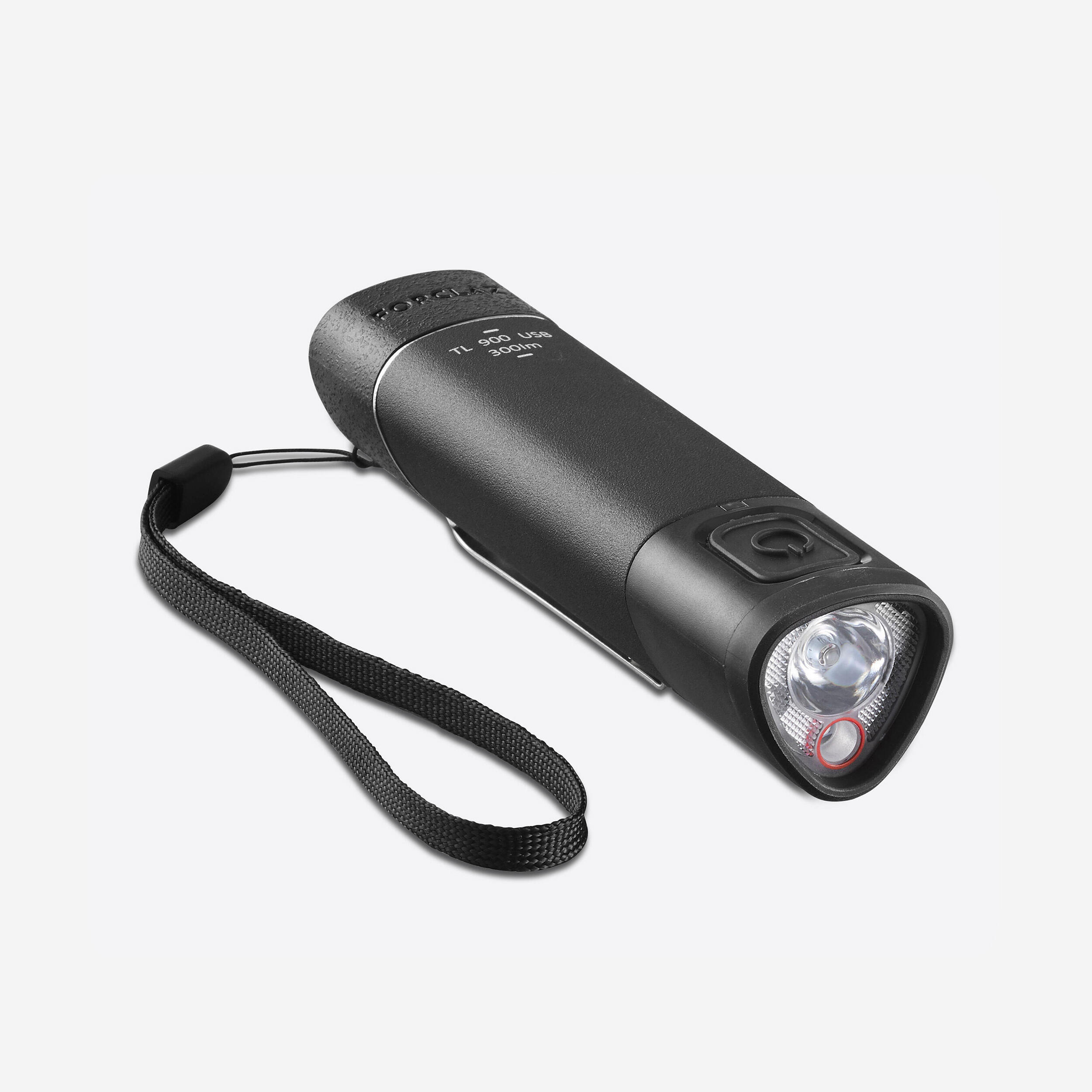 Trekking 300 Lumens Rechargeable Torch TL900 - Black