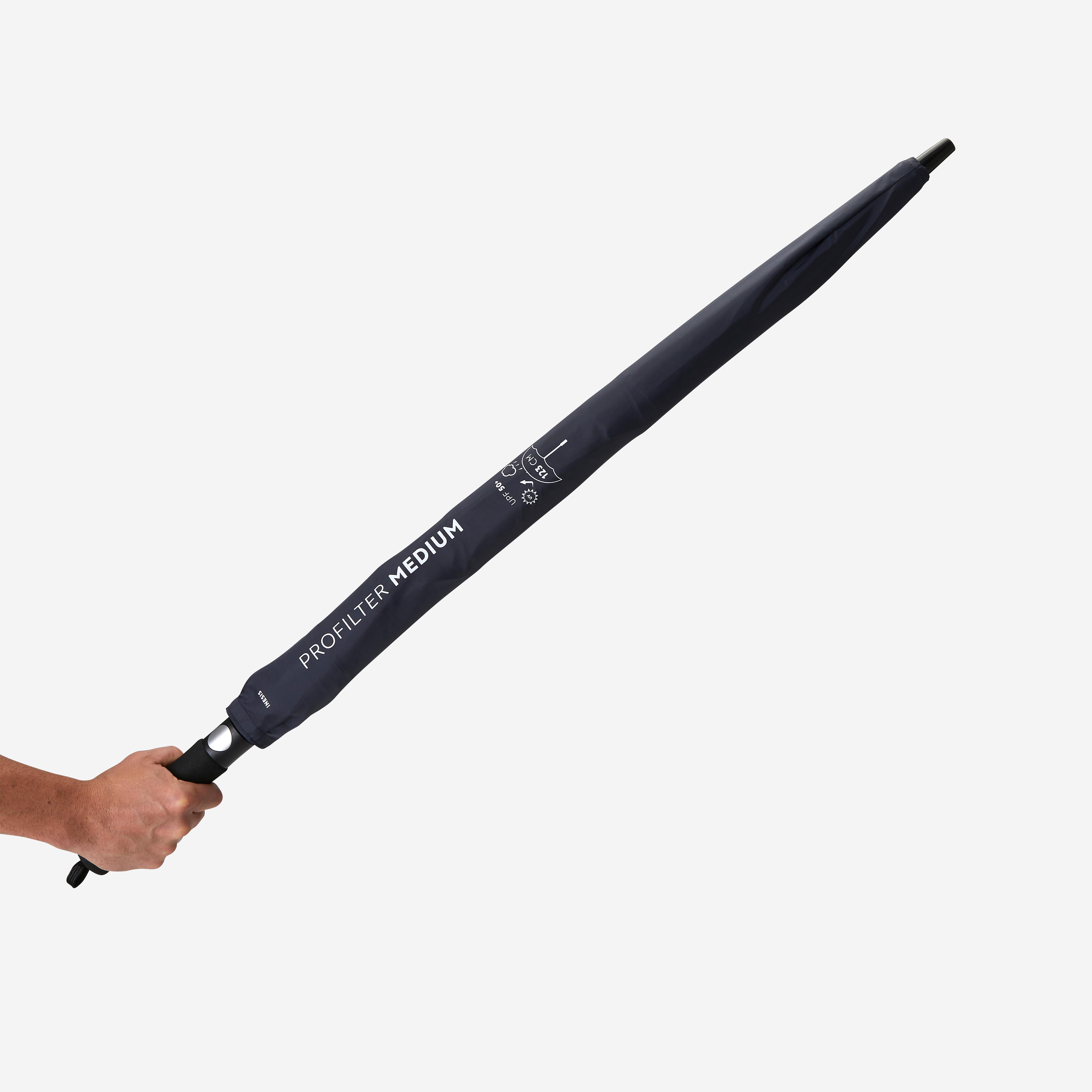 Medium Golf Umbrella - Profilter Navy Blue - Asphalt blue - Inesis ...