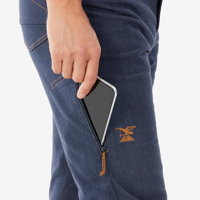 SIMOND Stevige klimjeans voor heren VERTIKA marineblauw | Decathlon