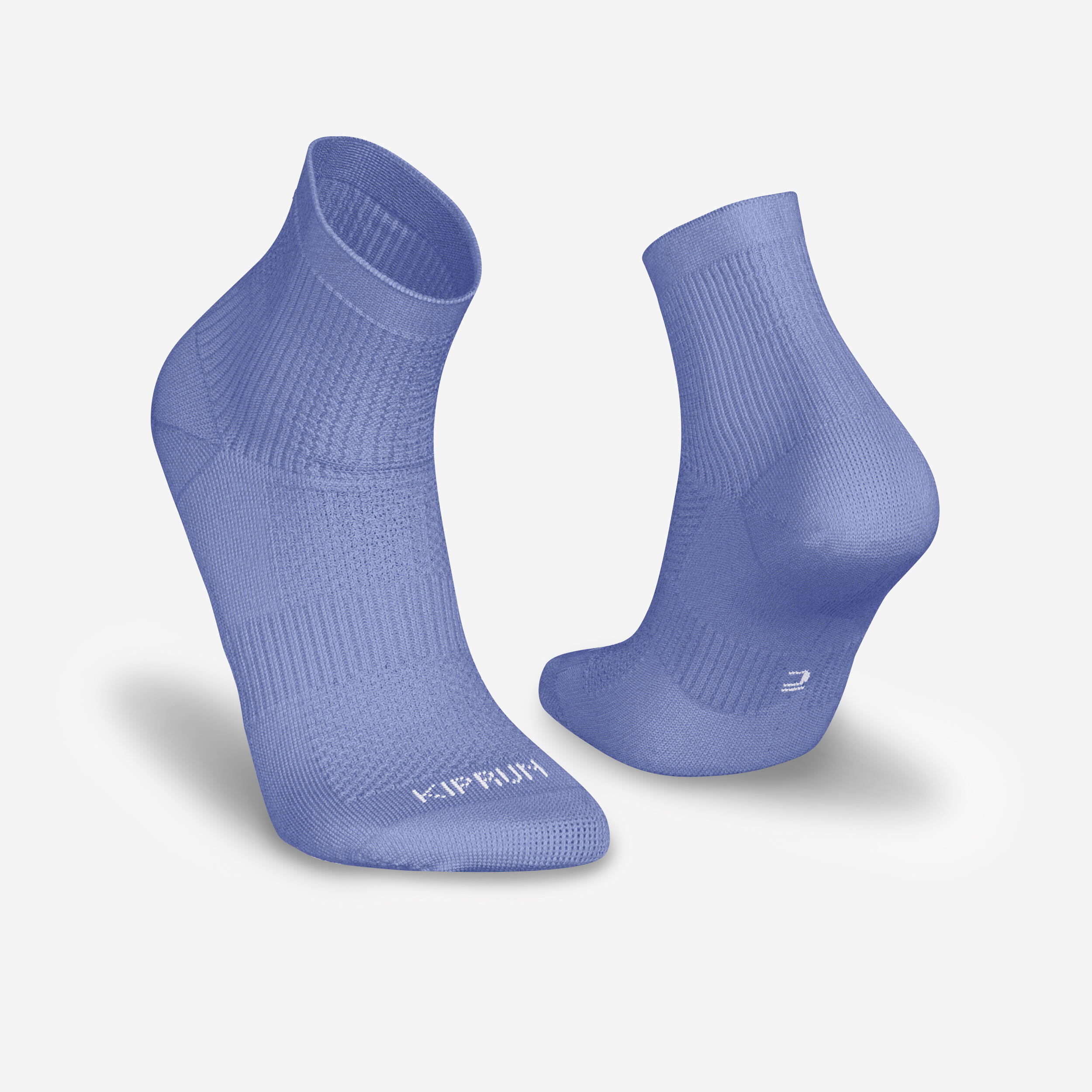 Mid-Height Running Socks Run500 Twin-Pack