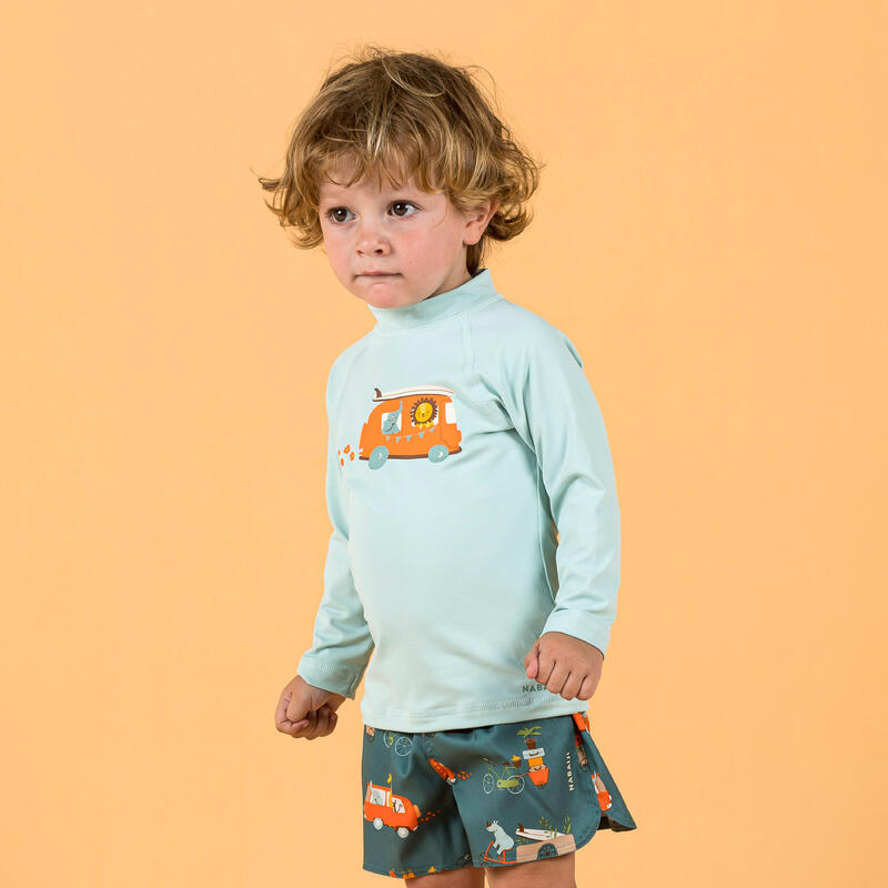 Uv-werend shirt met lange mouwen voor peuters en kleuters savanneprint ...