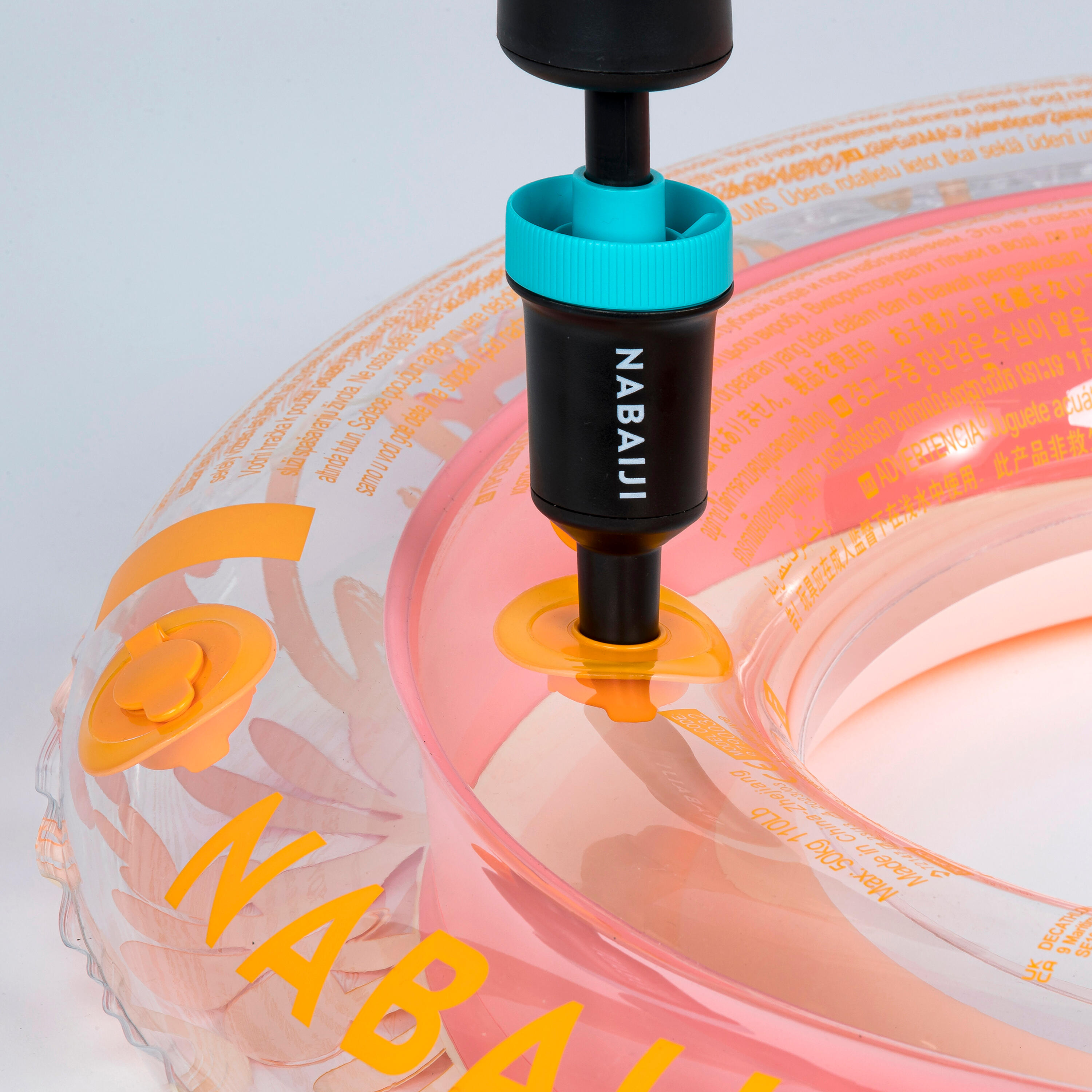 Inflatable pool ring 65 cm pink seaweed