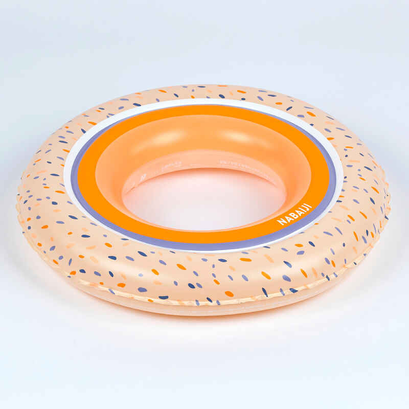 Inflatable Pool Ring 51 cm printed green POIL RAINBOW - Decathlon