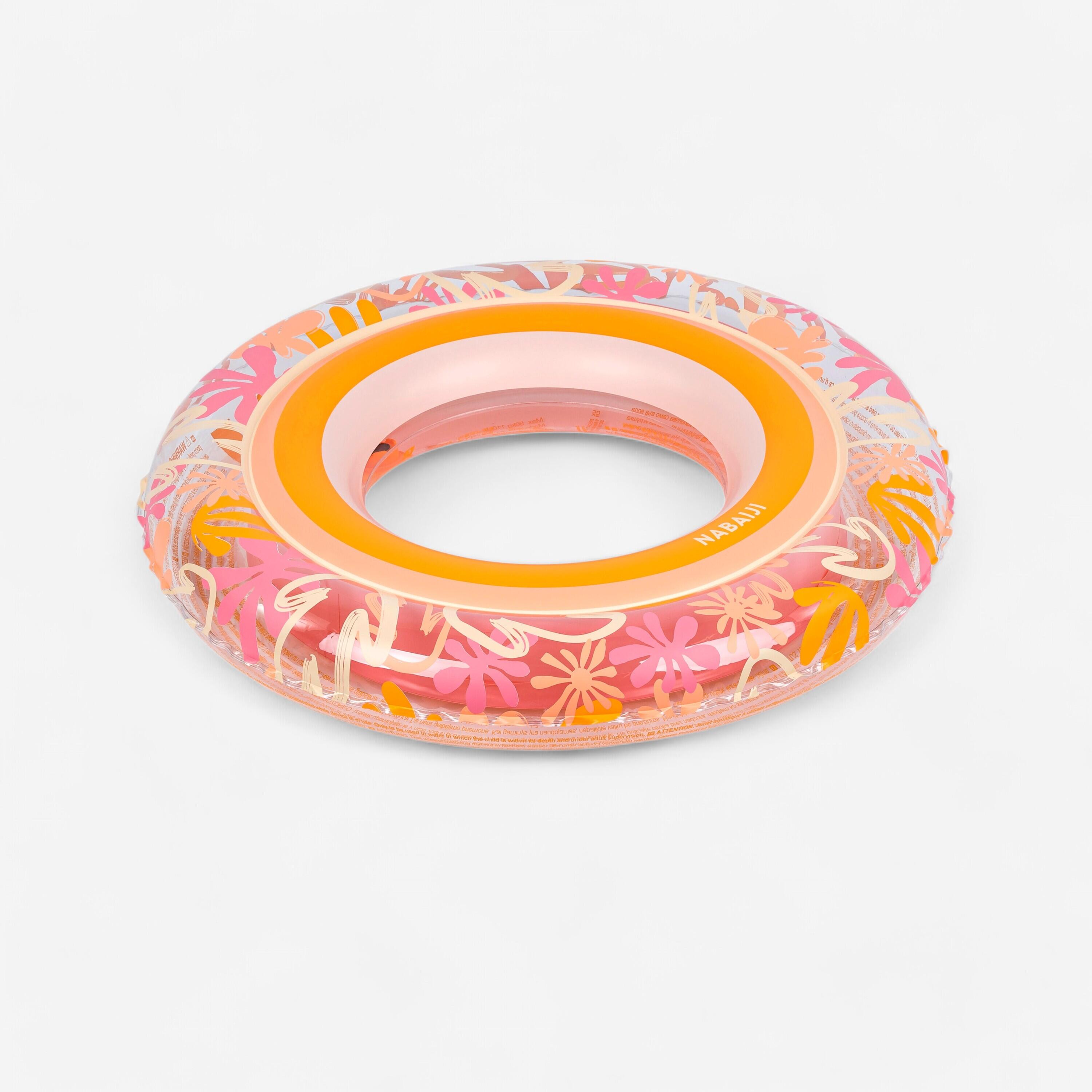 Inflatable pool ring 65 cm PINK SEAWEED - Decathlon