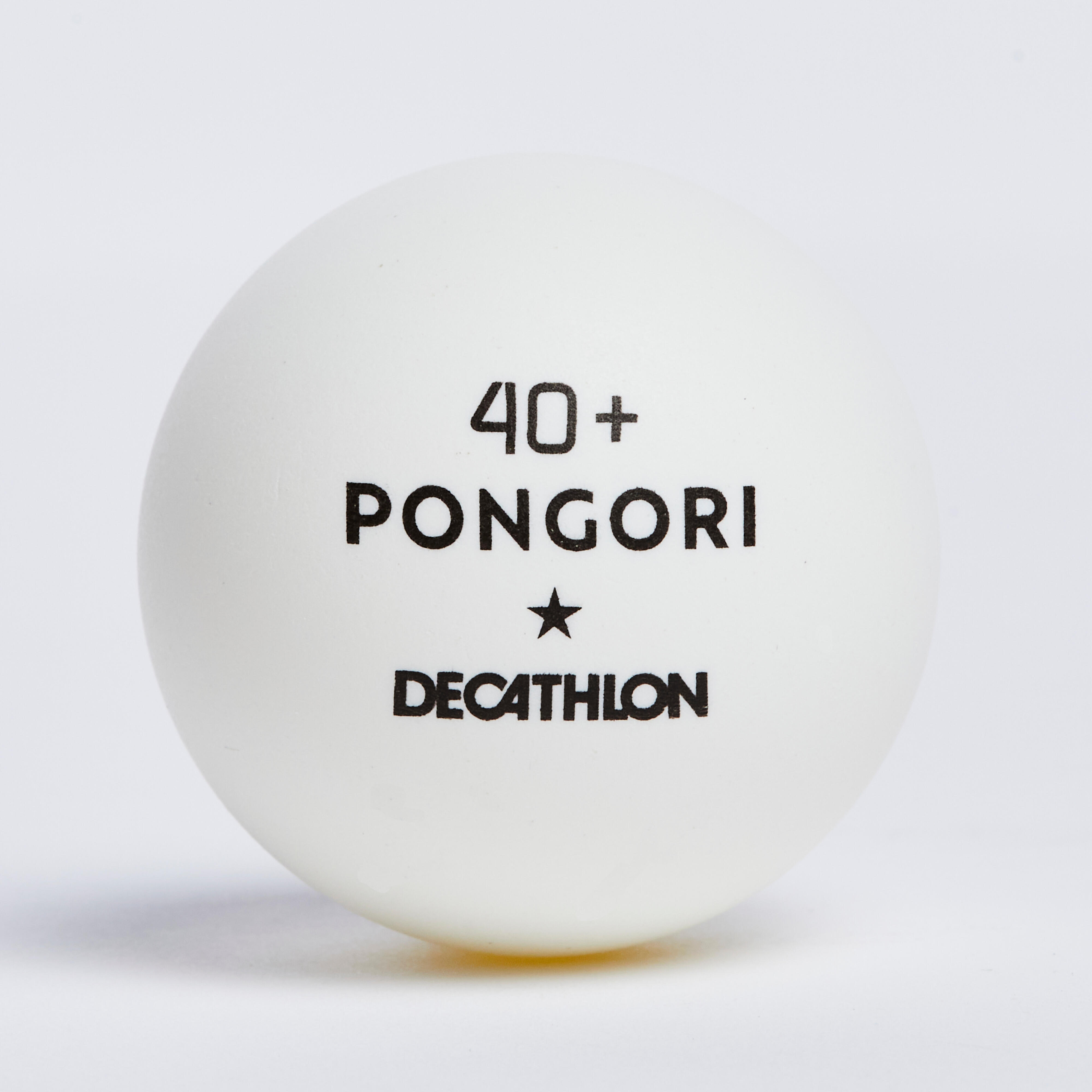 Table Tennis Balls x72 1* 40+ - TTB 100 White - White - Pongori - Decathlon
