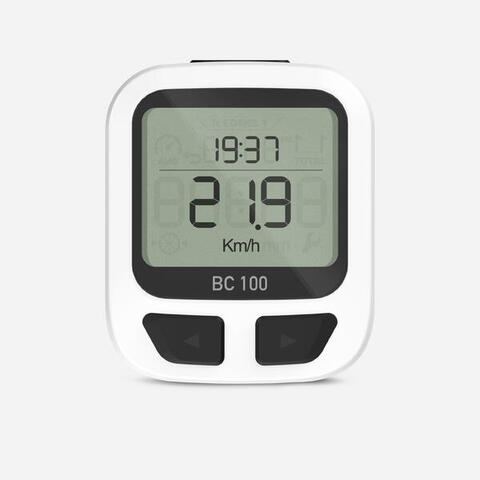 100 Wired Cyclometer - White VAN RYSEL - Decathlon