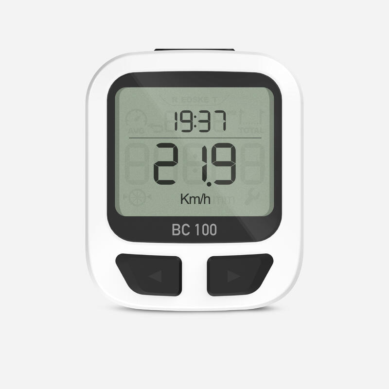 100 Wired Cyclometer - White VAN RYSEL - Decathlon
