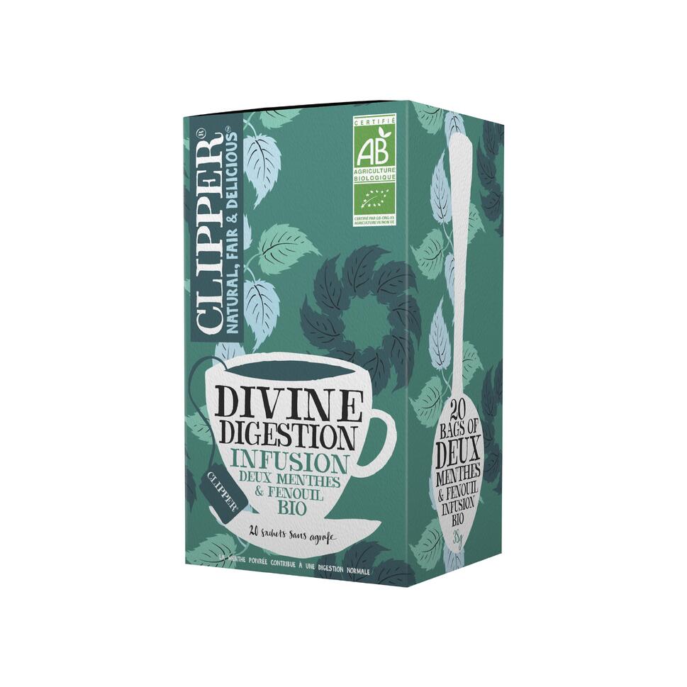 Clipper Infusion Divine Digestion bio - 20 sachets BJORG ET COMPAGNIE ...