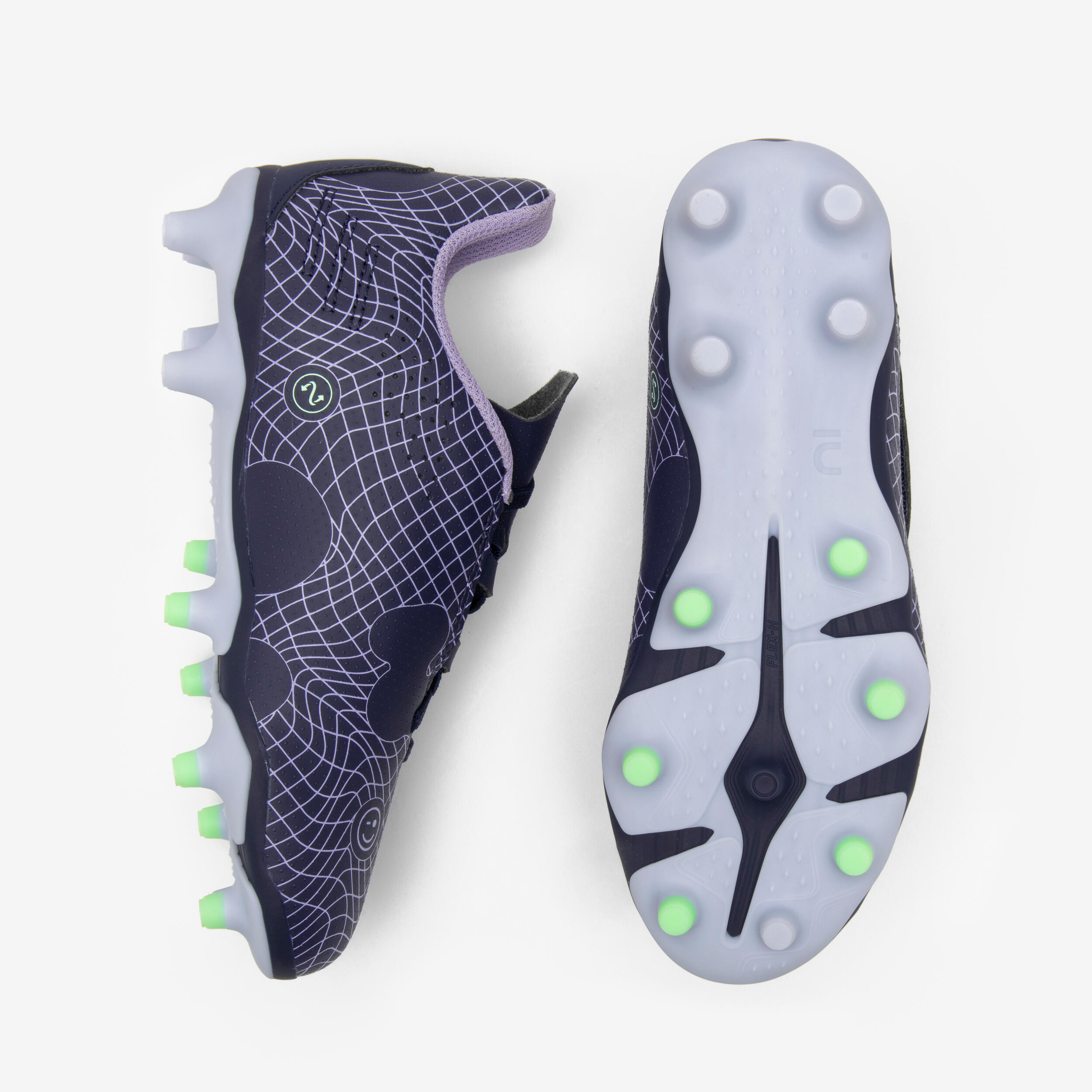 Kids' Hook and Loop Soccer Cleats – Viralto I Easy FG - Steel blue ...