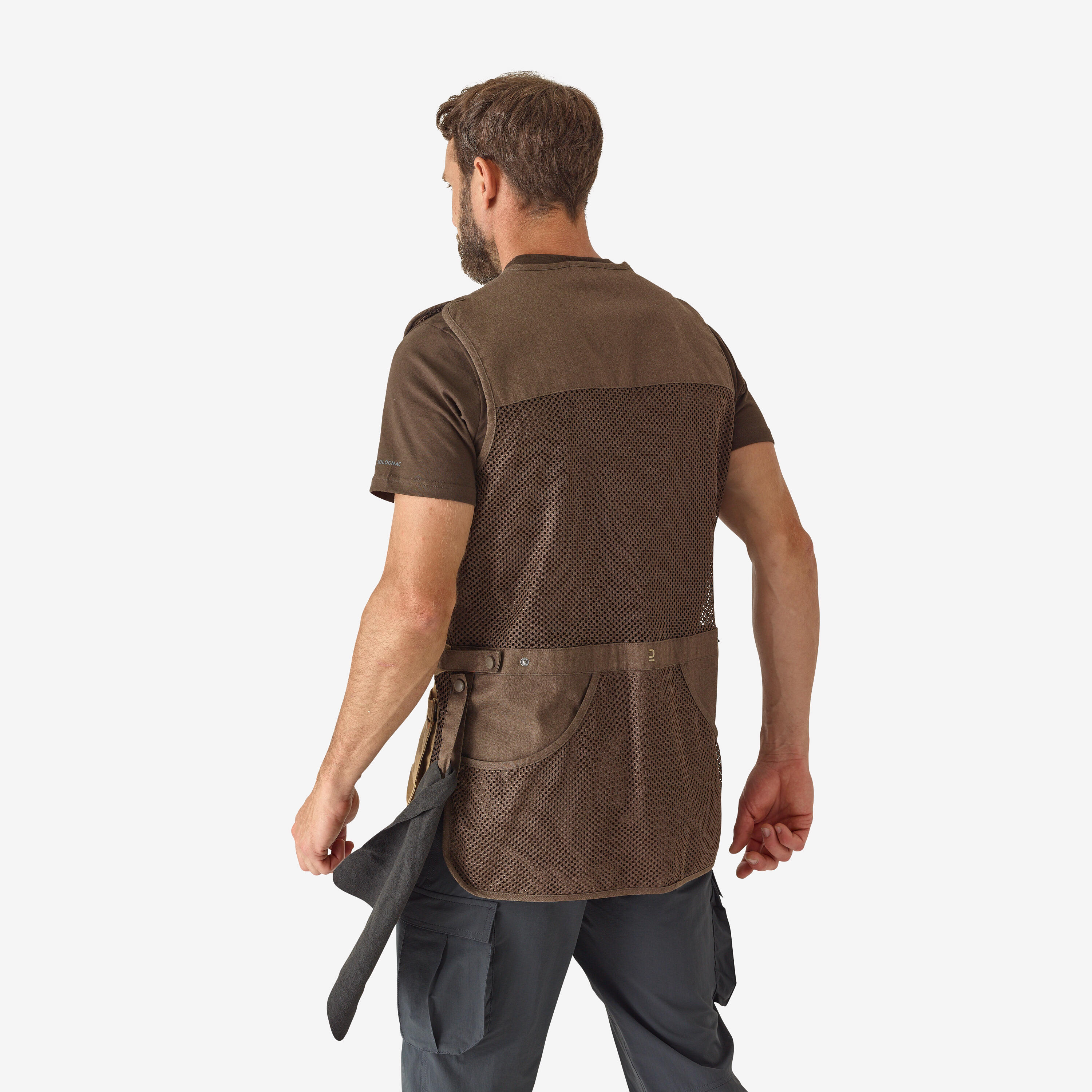 CLAY SHOOTING 500 JACKET BROWN SOLOGNAC | Decathlon