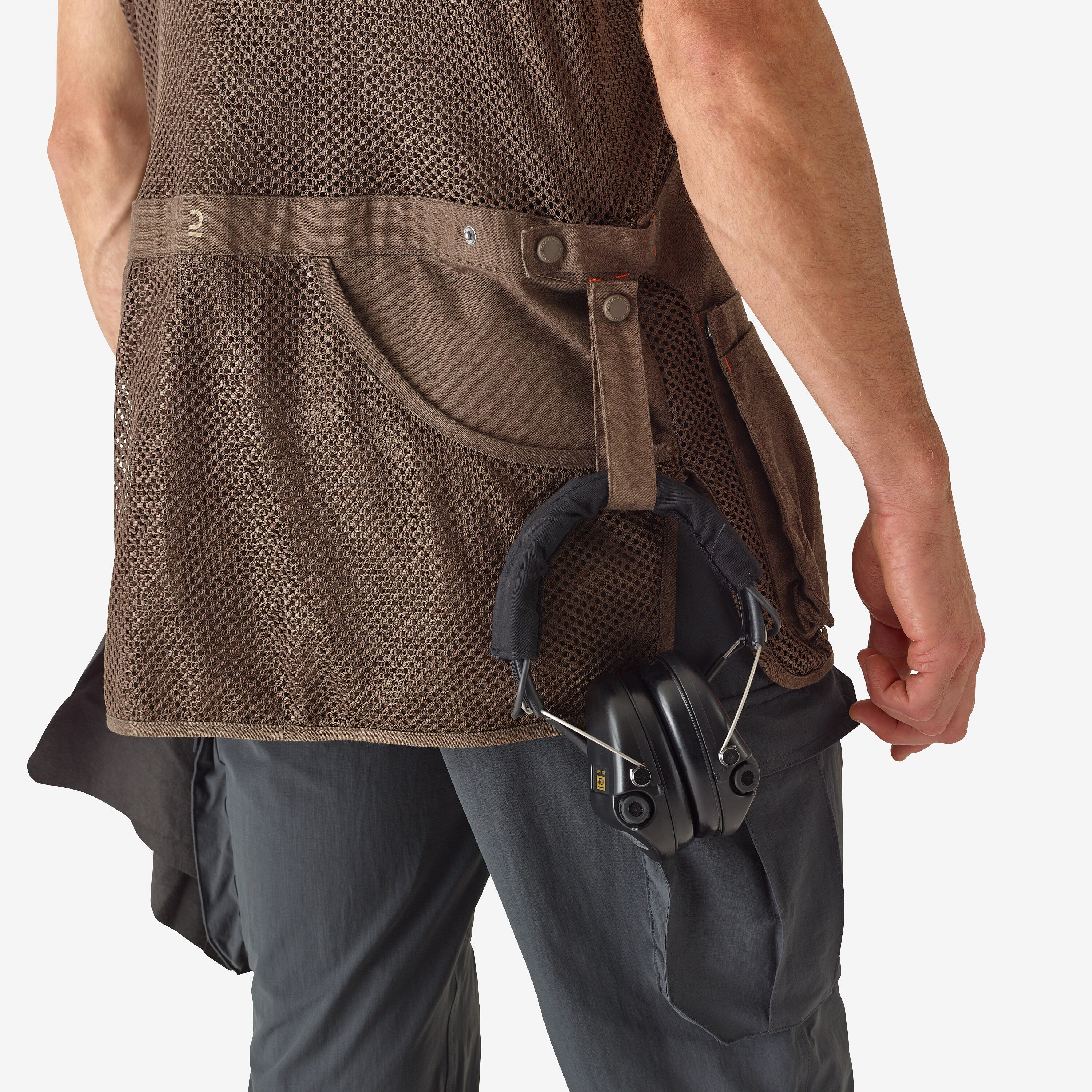 CLAY SHOOTING 500 JACKET BROWN SOLOGNAC | Decathlon