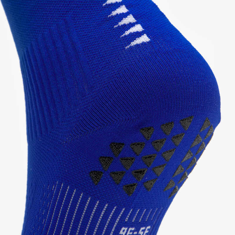 Kids' Football Grip Socks Viralto II MiD Club - Blue - Decathlon