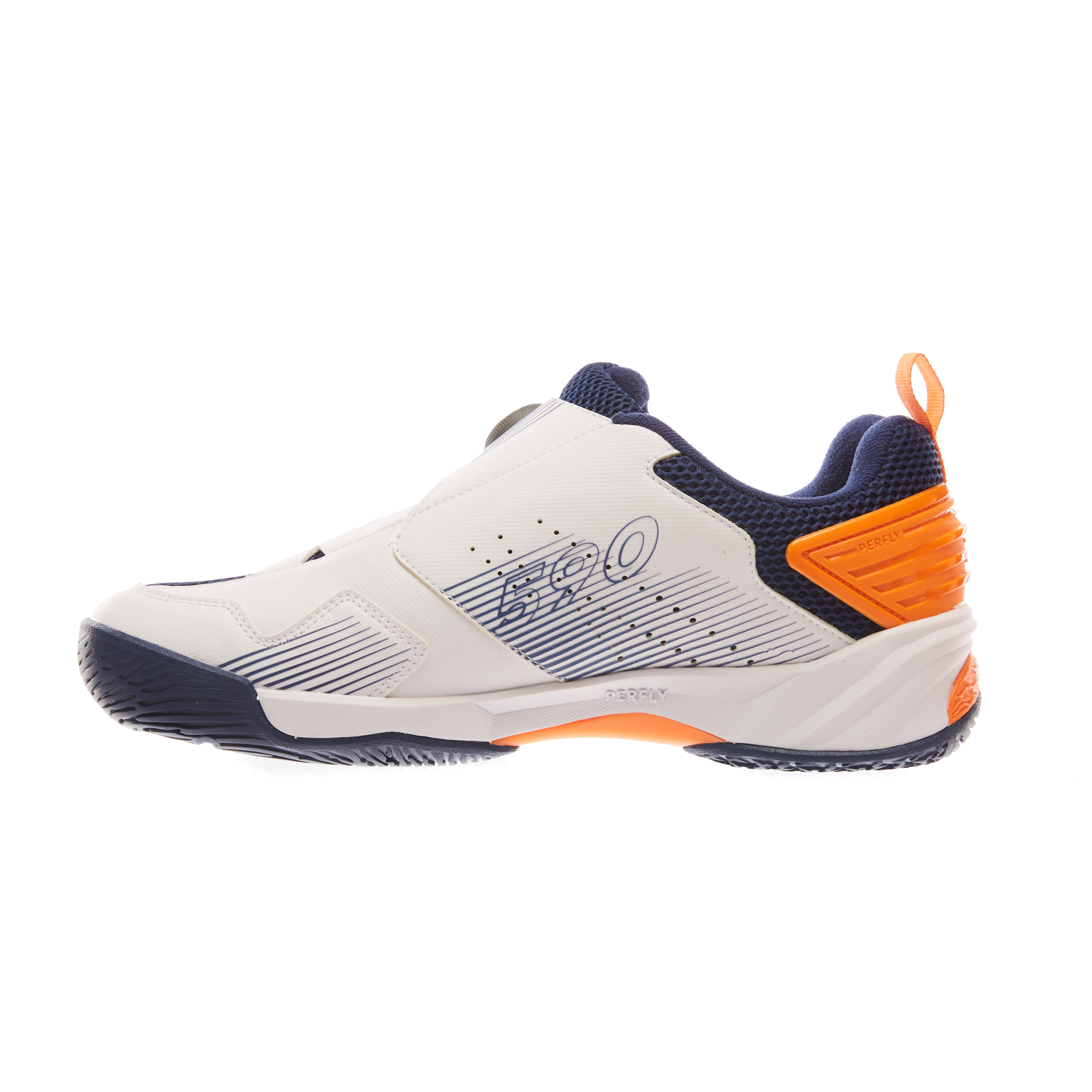 Men’s Badminton Shoes - BS Perform 590 LDT - Snow white, orange ...
