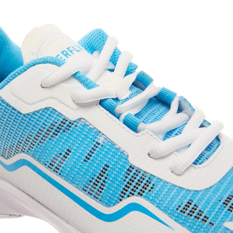 Kinder Badmintonschuhe - BS Lite 560 weiss/hellblau PERFLY - DECATHLON