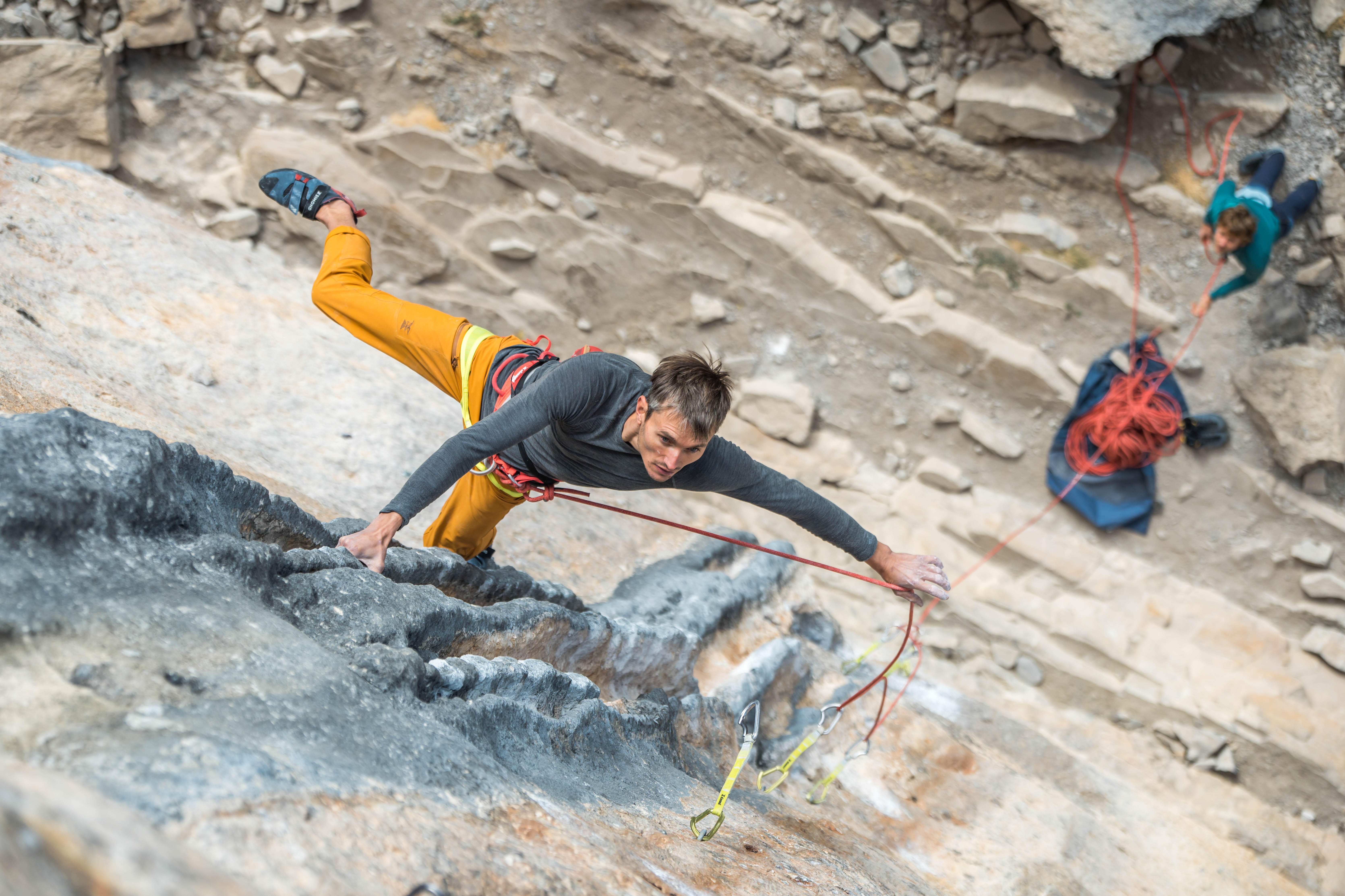 Men's Climbing Shoes - Vertika Grey/Red - Hurricane blue, Brick red ...