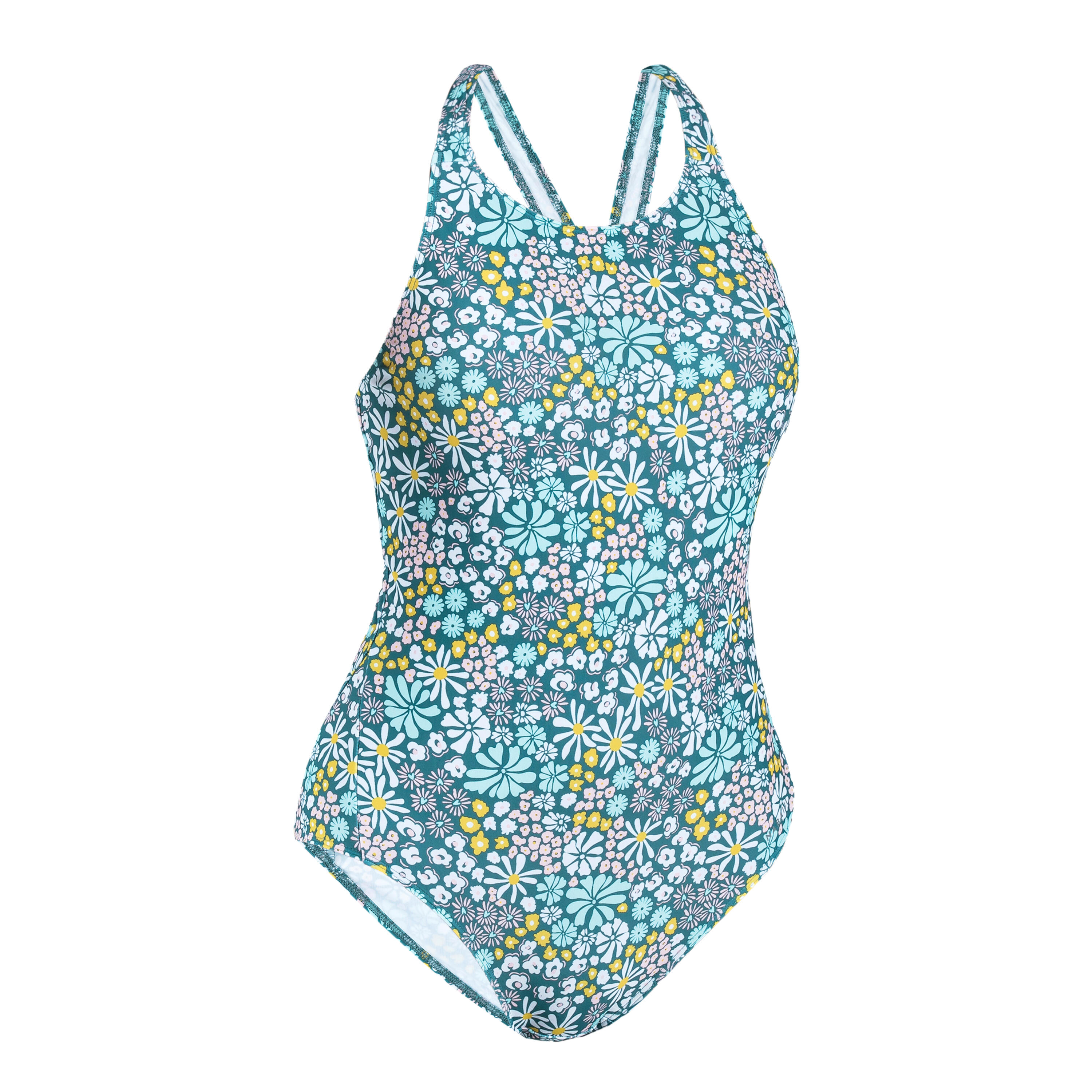 Girls' 1-Piece Swimsuit - Vega Pantai Khaki - Ash green - Nabaiji ...