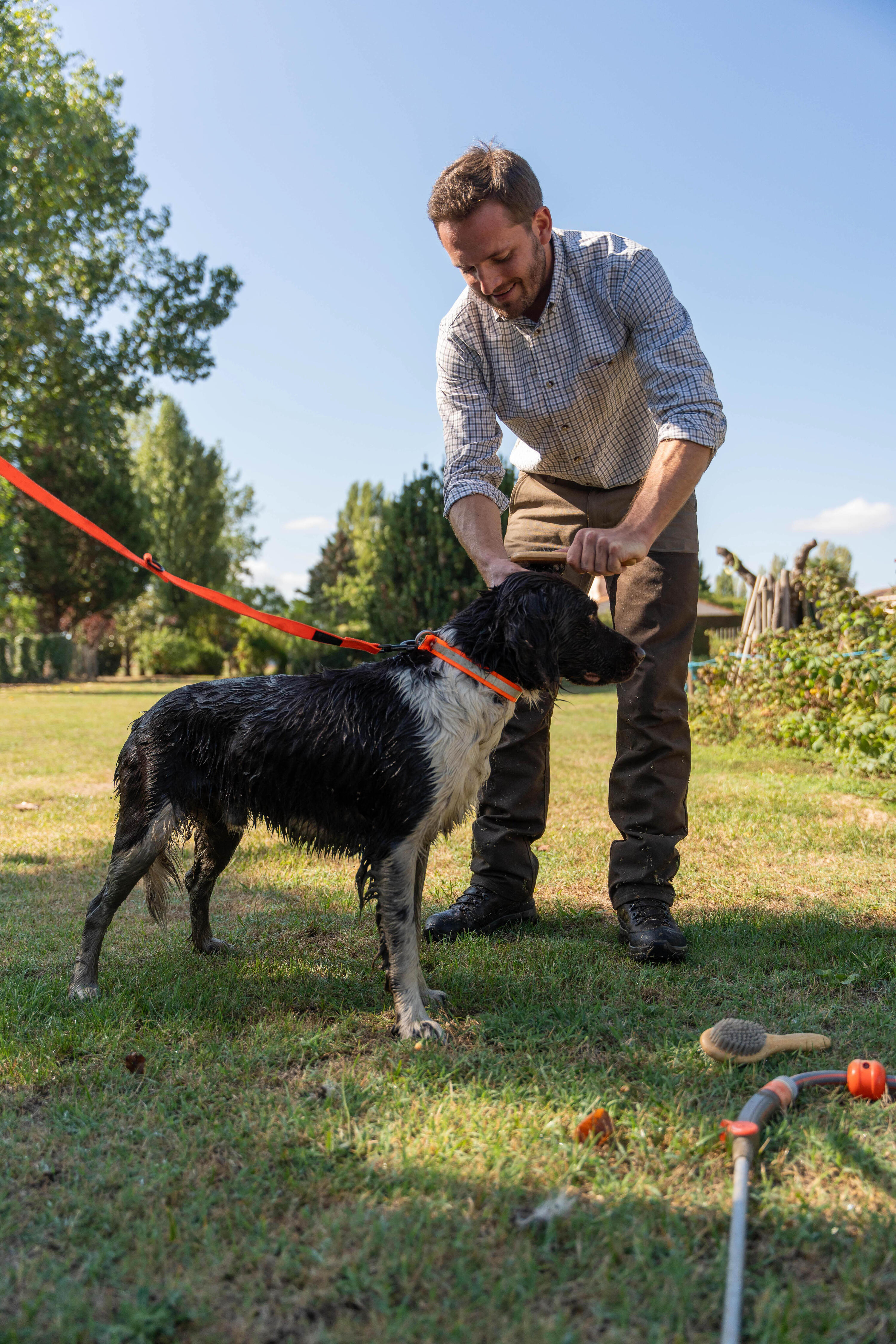 Tri-position Dog Lead - Orange SOLOGNAC | Decathlon
