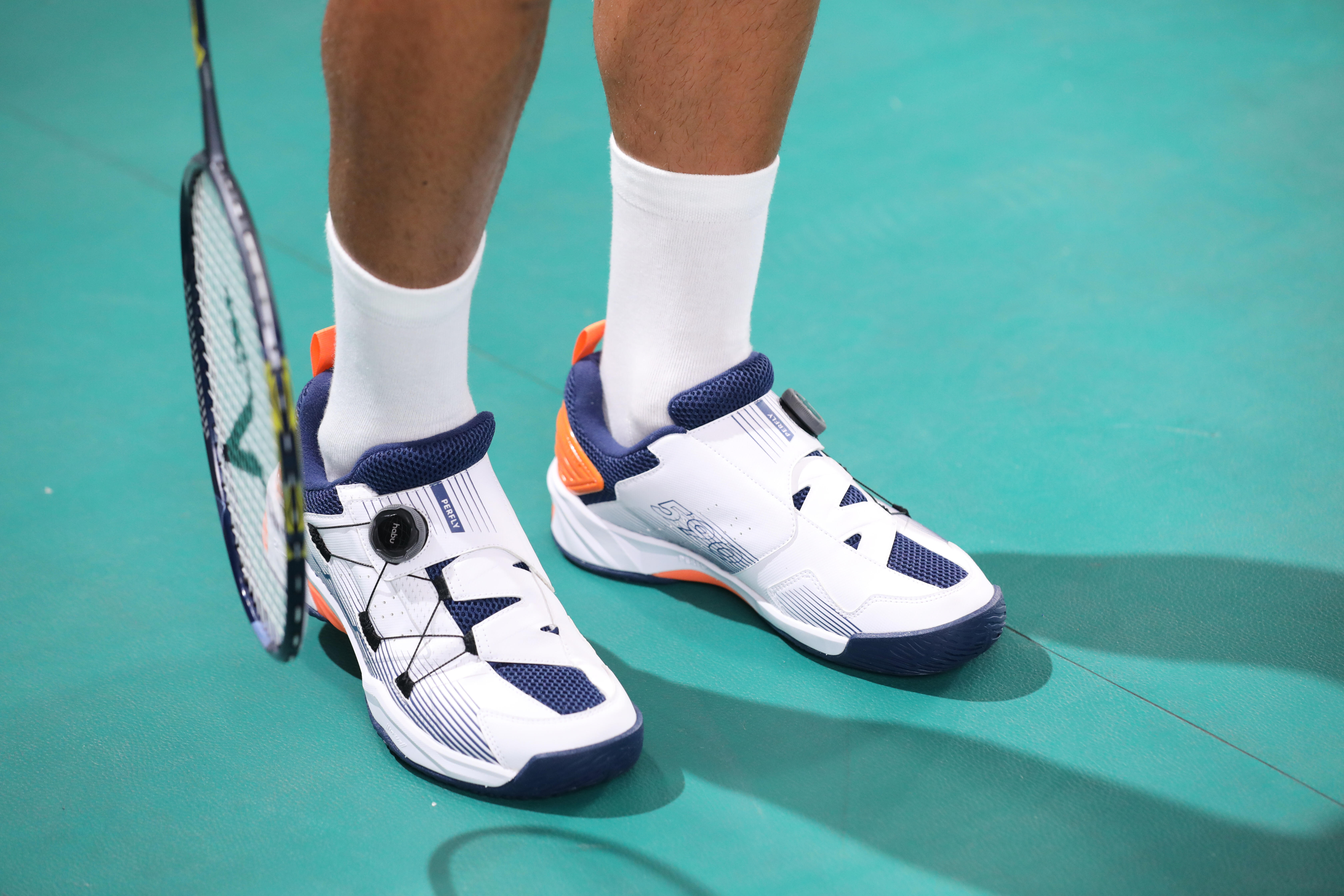 Men’s Badminton Shoes - BS Perform 590 LDT - Snow white, orange ...