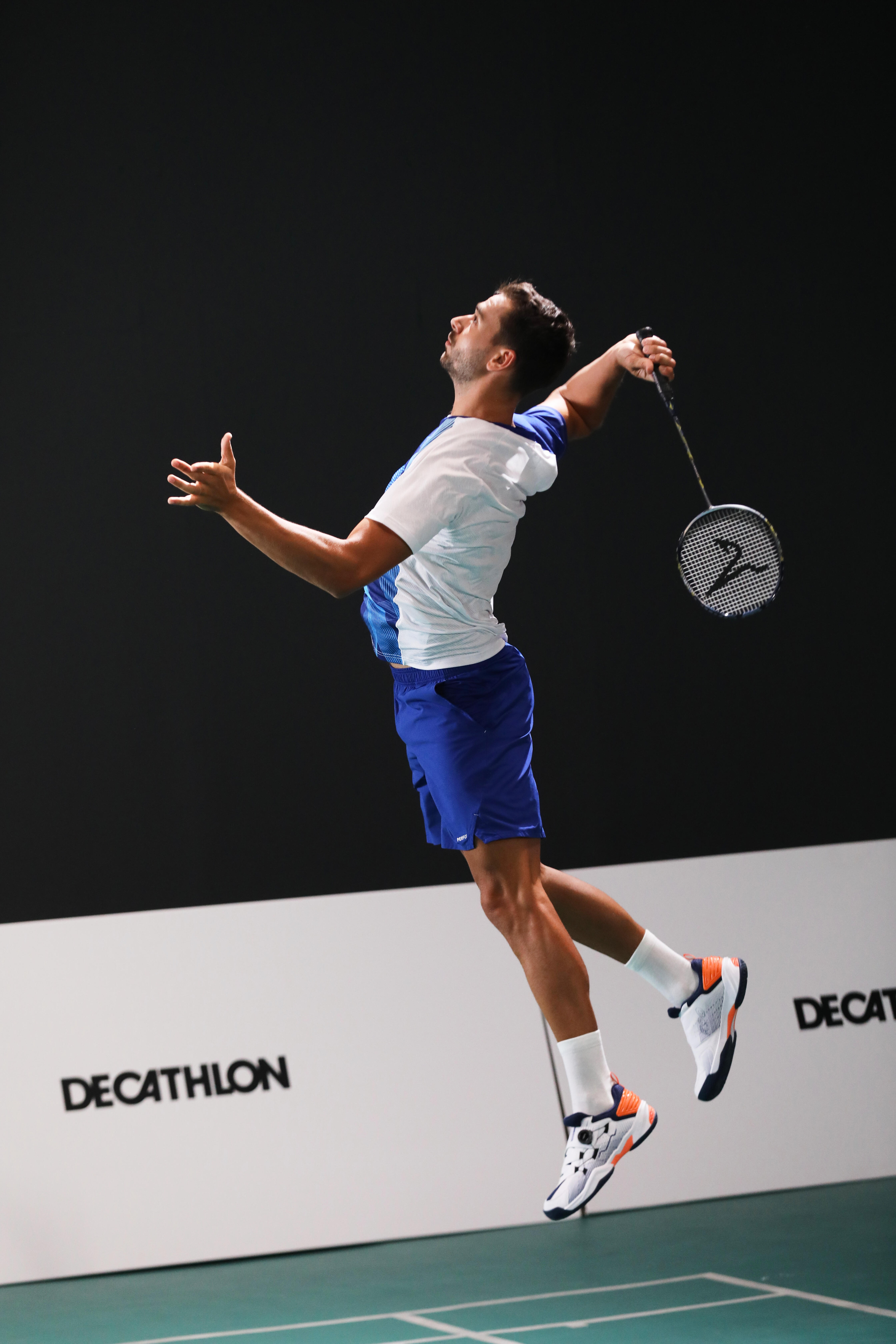 Men’s Badminton Shoes - BS Perform 590 LDT - Snow white, orange ...