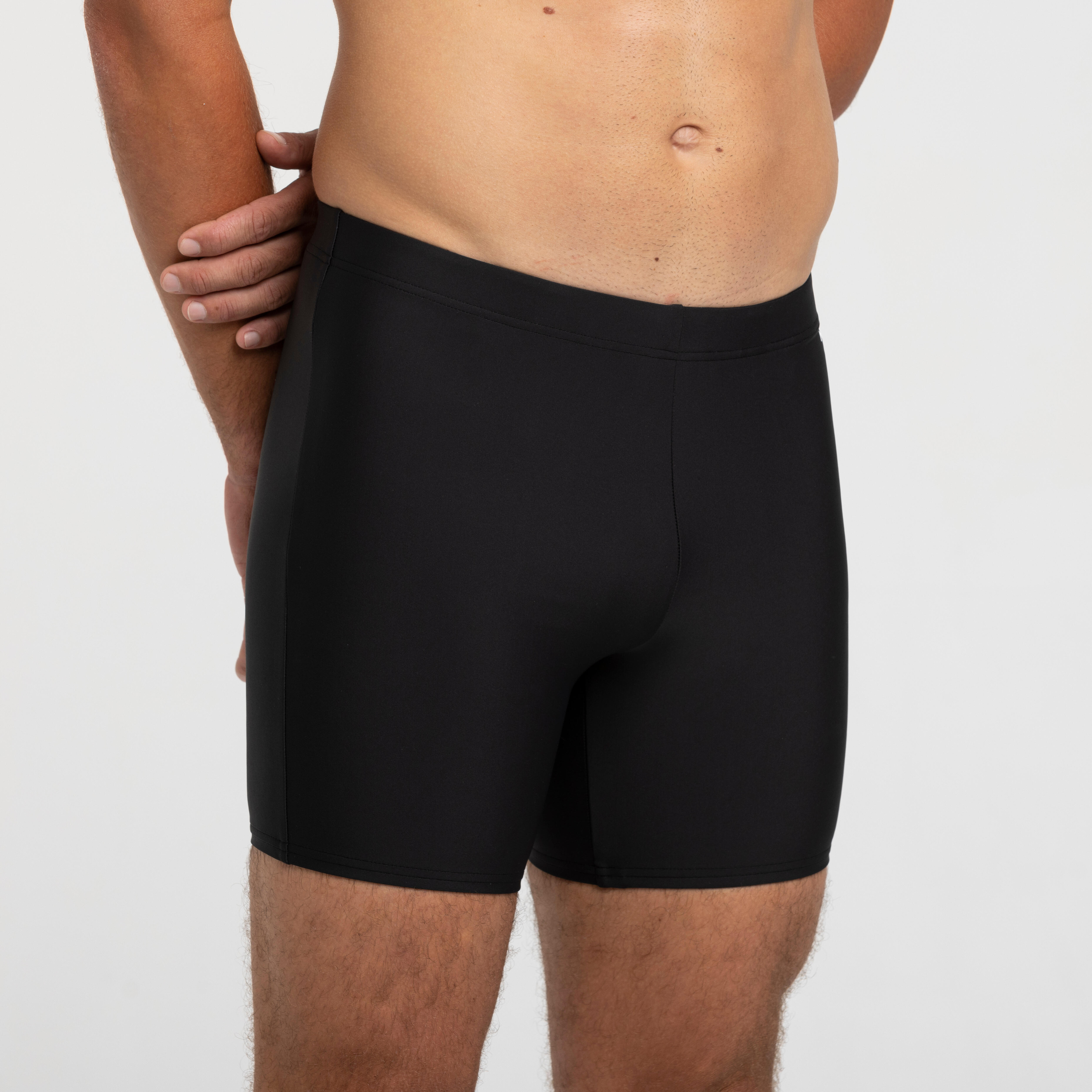 MEN’S SWIMMING LONG BOXERS 100 BLACK - Decathlon