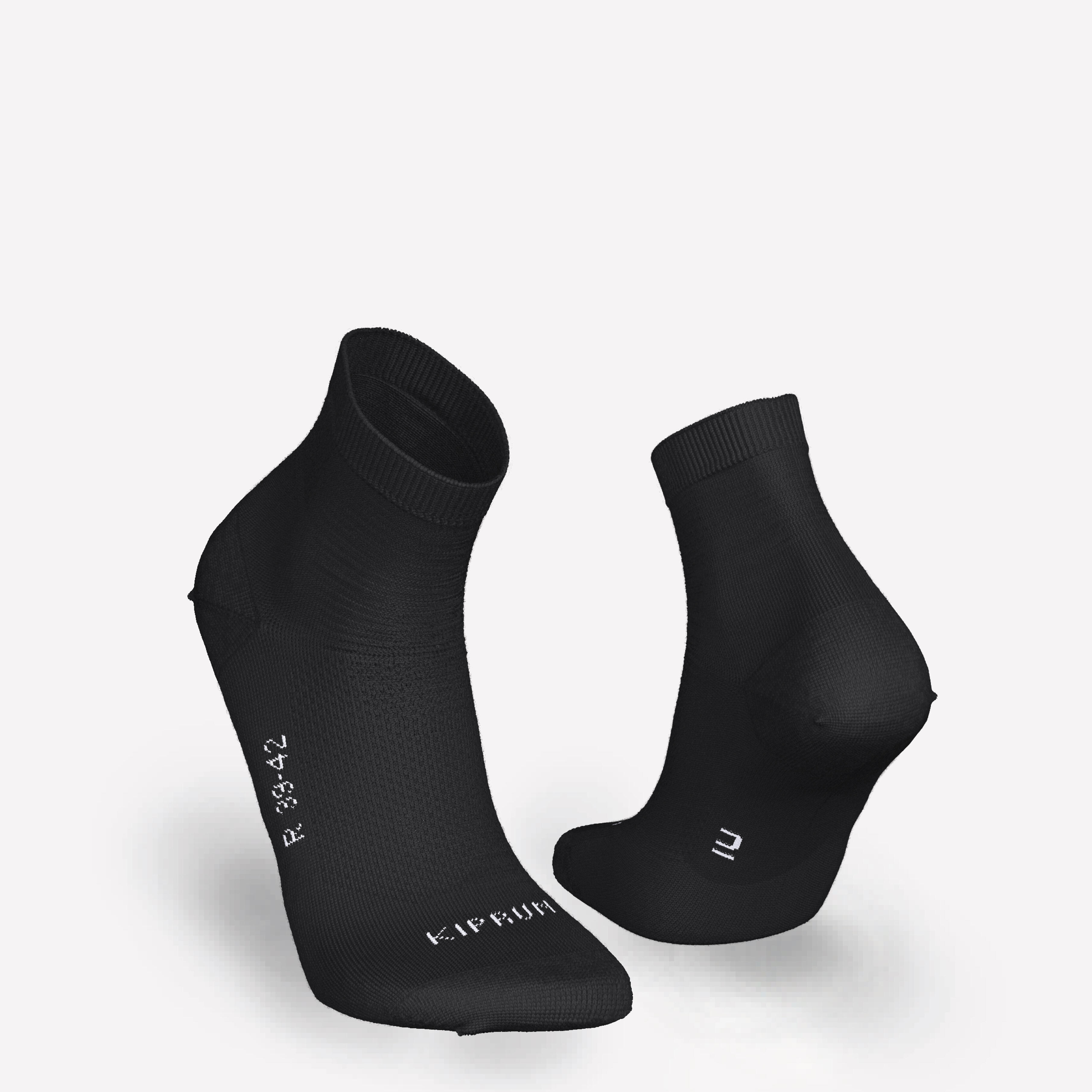 PACK OF 2 PAIRS OF RUN500 FINE CREW RUNNING SOCKS