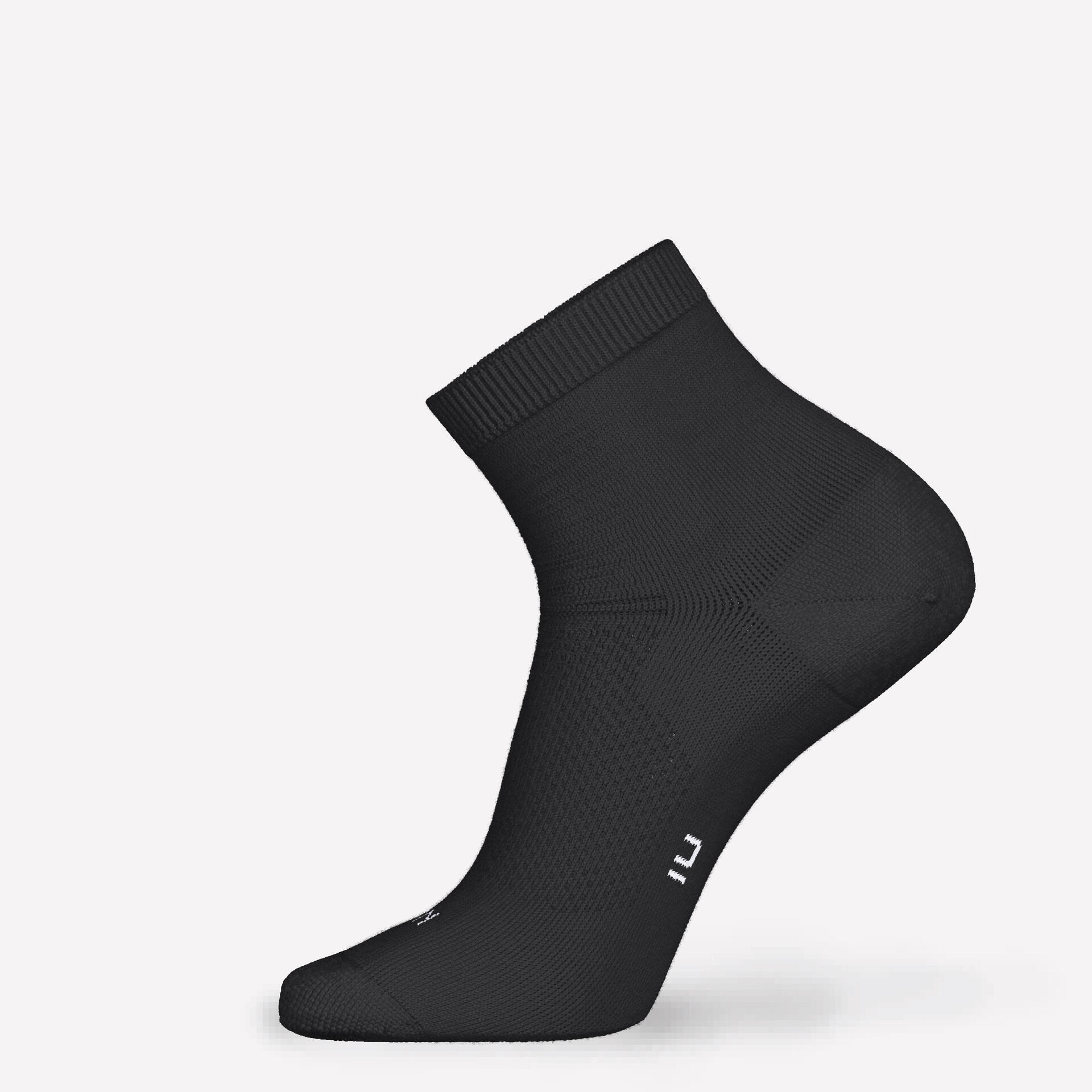 PACK OF 2 PAIRS OF RUN500 FINE CREW RUNNING SOCKS