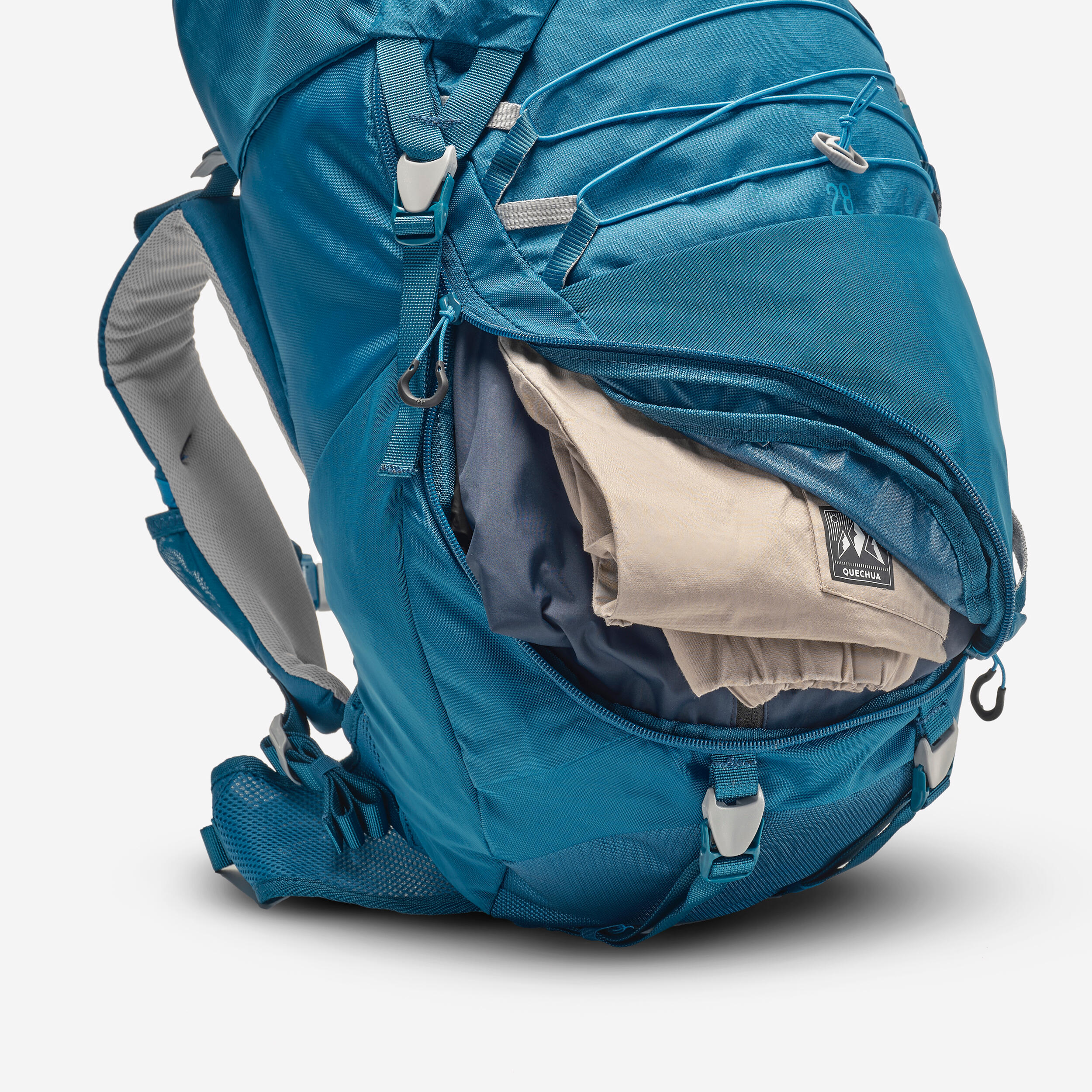 Morral de 28 litros de senderismo para Niños Quechua MH500 azul