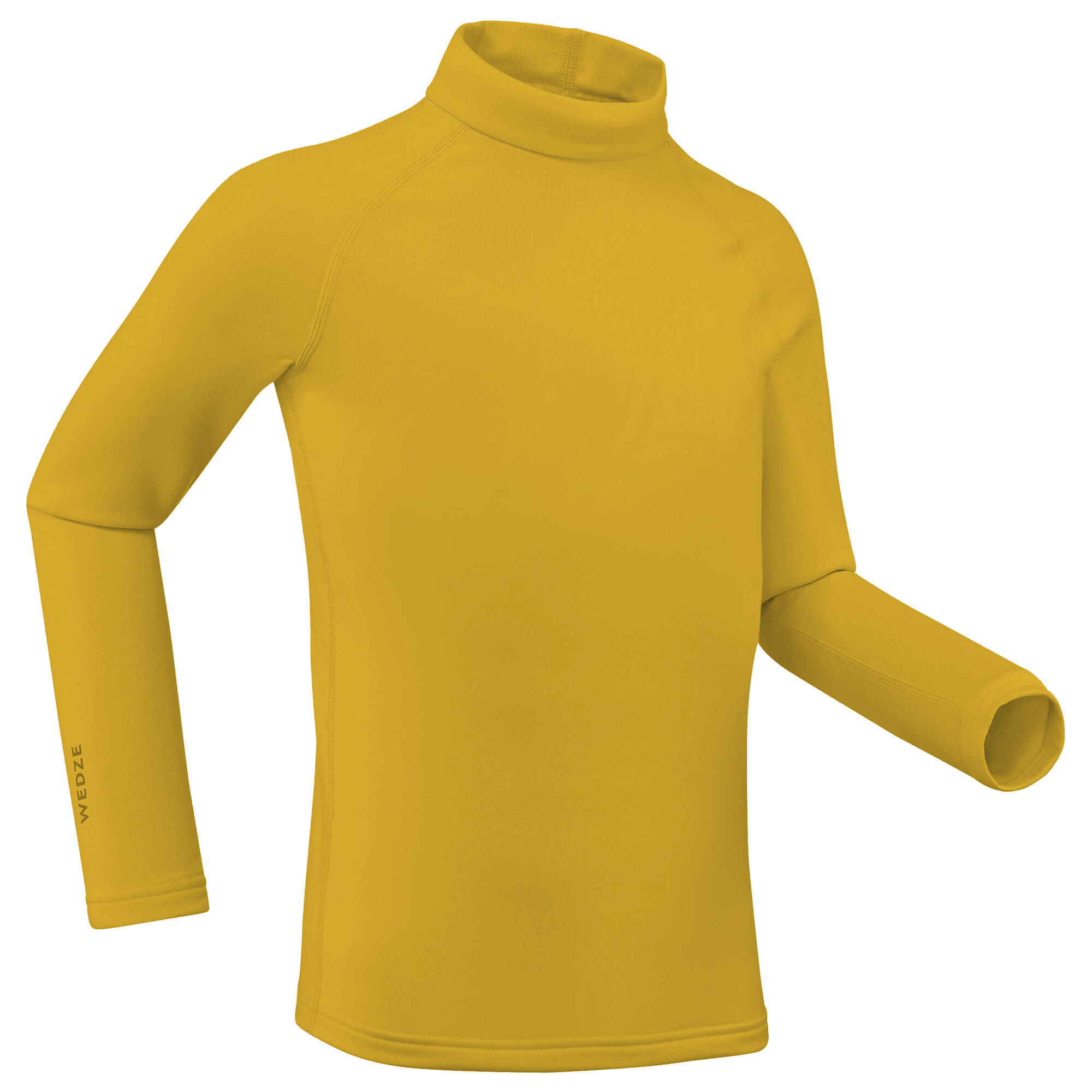 Kids’ Ski Thermal Base Layer, BL 500 High Collar Yellow WEDZE | Decathlon