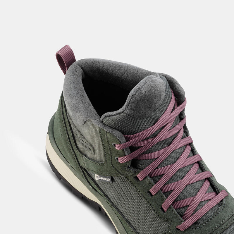 Wandelschoenen voor dames NH500 MID LEER WP | QUECHUA | Decathlon.nl