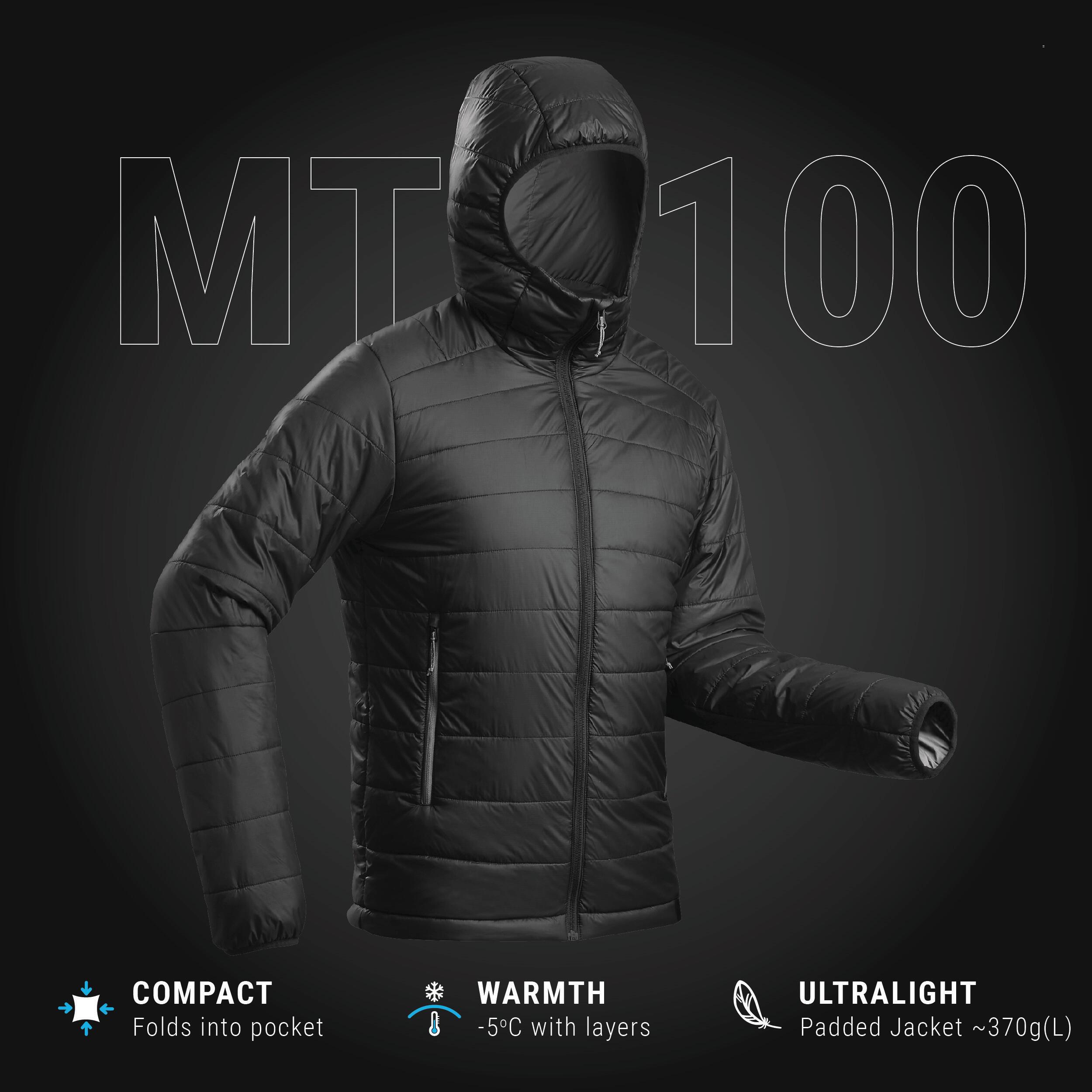 Men’s Winter Jacket - MT 100 Black - Black - Forclaz - Decathlon