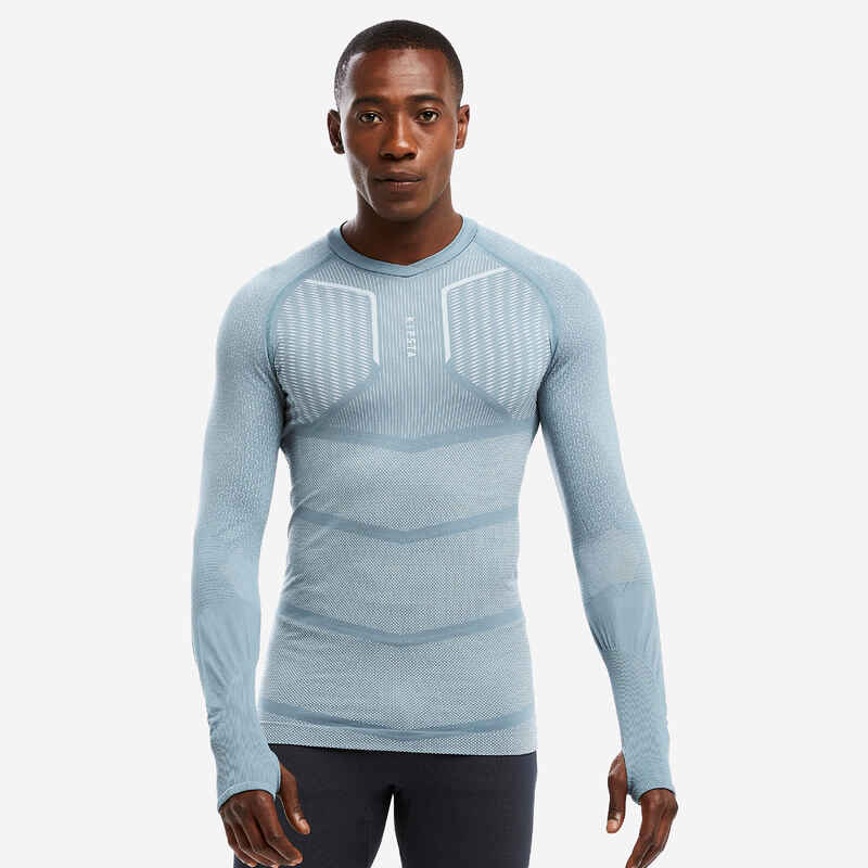 Adult breathable football base layer, light grey - Decathlon