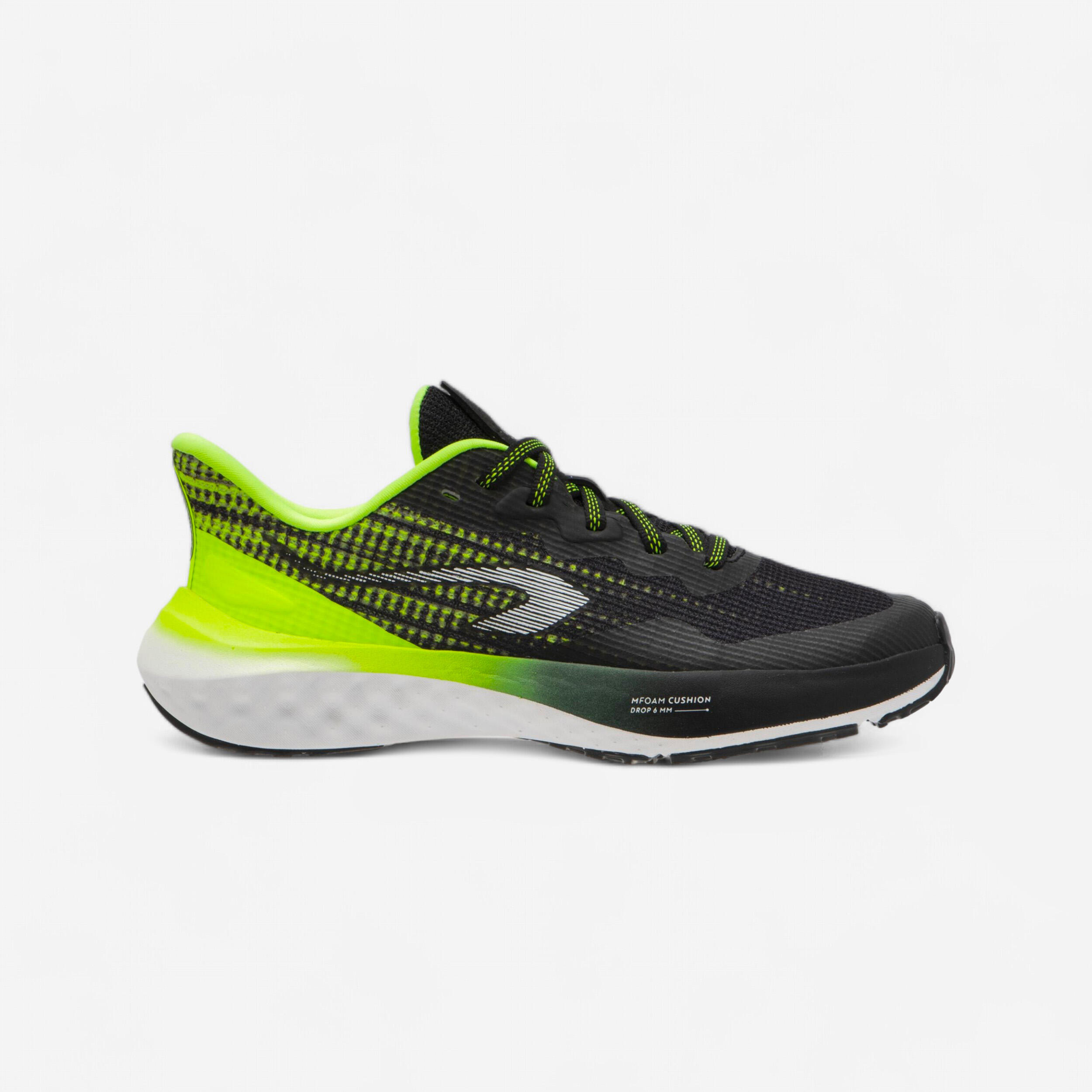 Kids' KIPRUN K500 FAST running shoes - black yellow - Decathlon