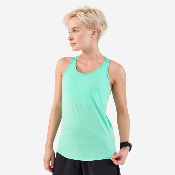 Débardeur running avec brassière intégrée Femme - KIPRUN CARE orange ...