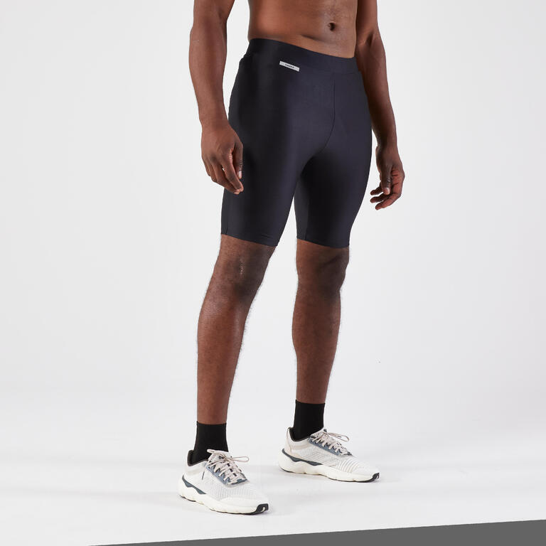 Short de running negro para hombre Kiprun Run 100 - Decathlon