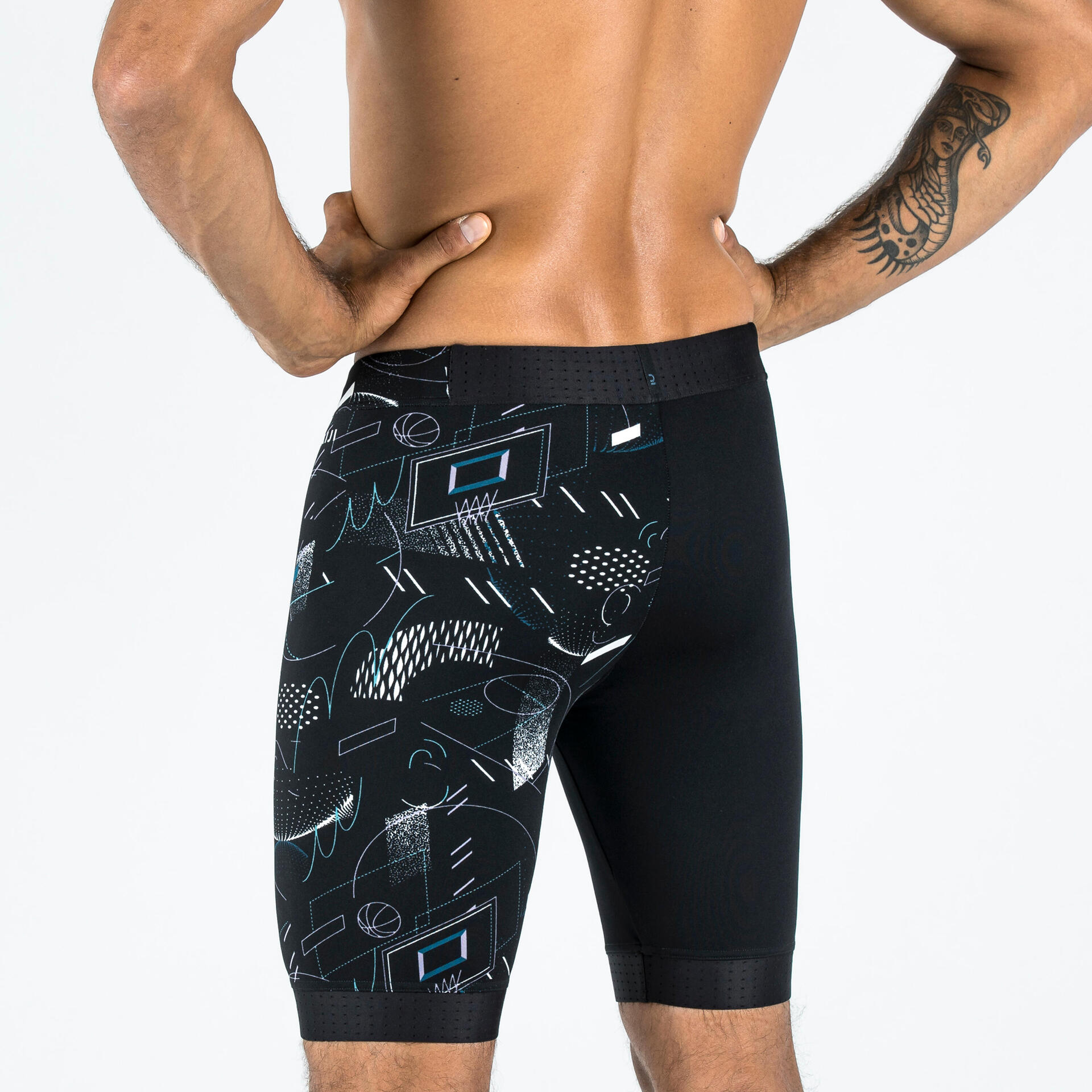 Men's Swimming JAMMER 500 FITI BLACK BASKETBALL