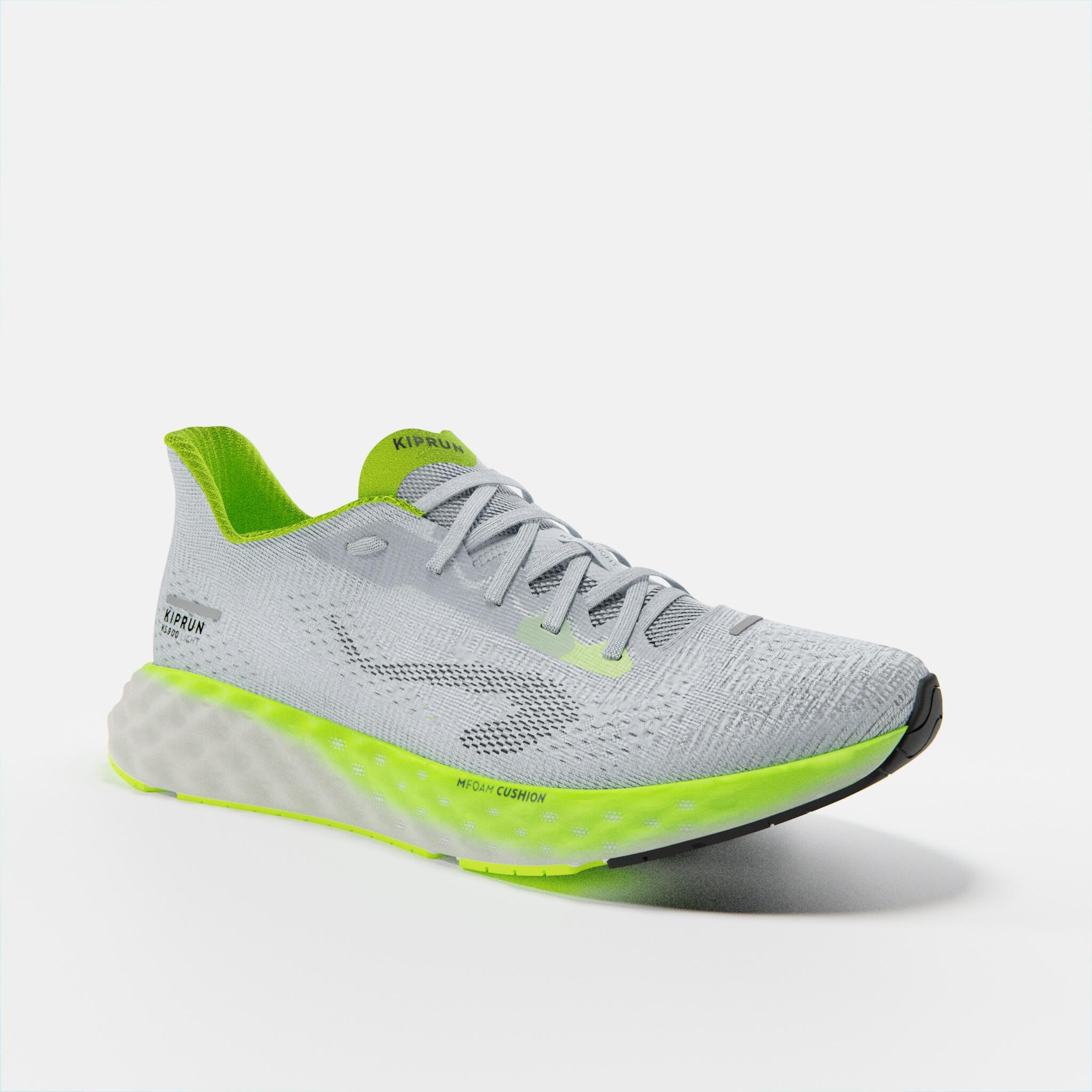 Tenis de running Kiprun KS900 Light para Hombre gris/amarillo - Decathlon