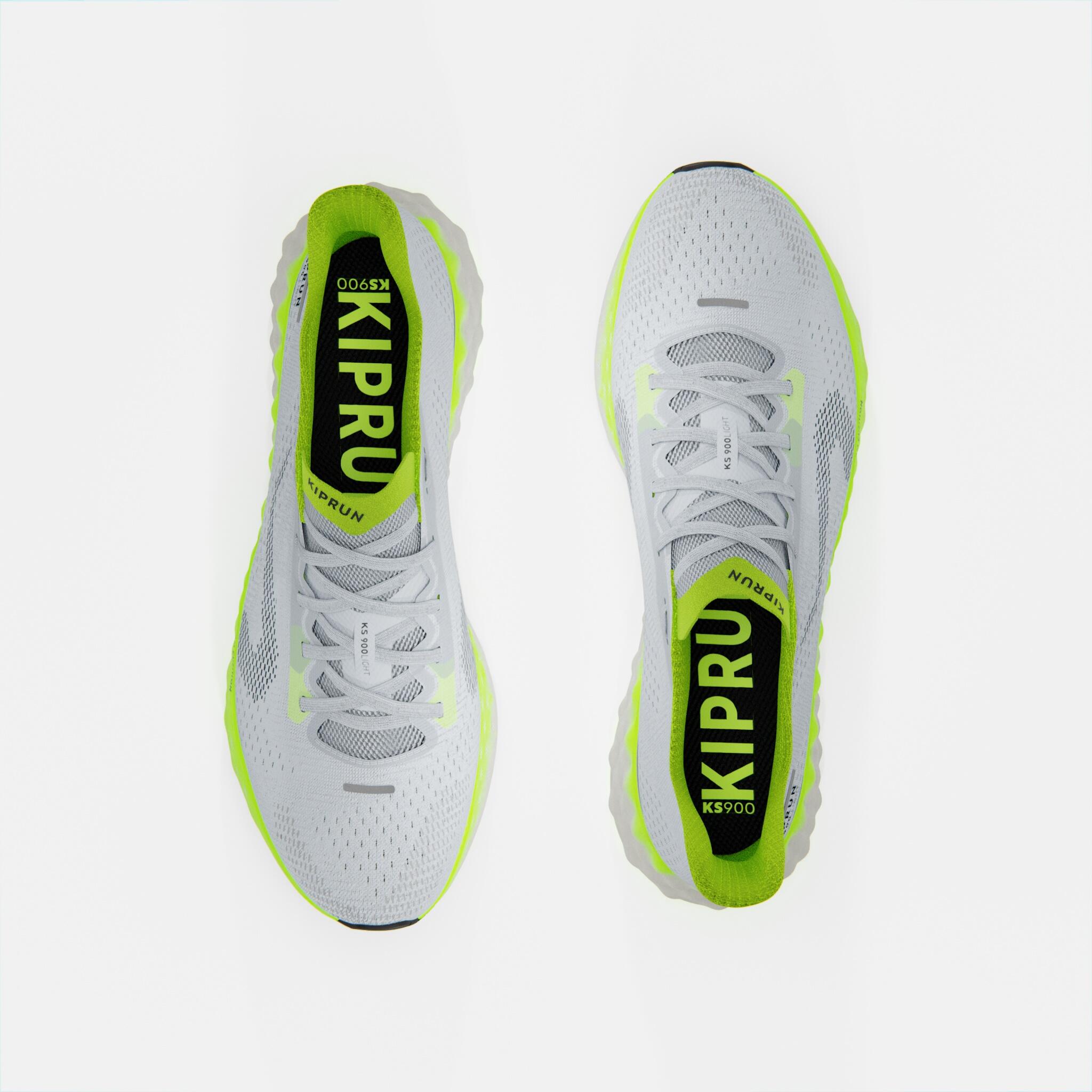 Calzado running Hombre - KIPRUN KS900 Light gris amarillo - Decathlon