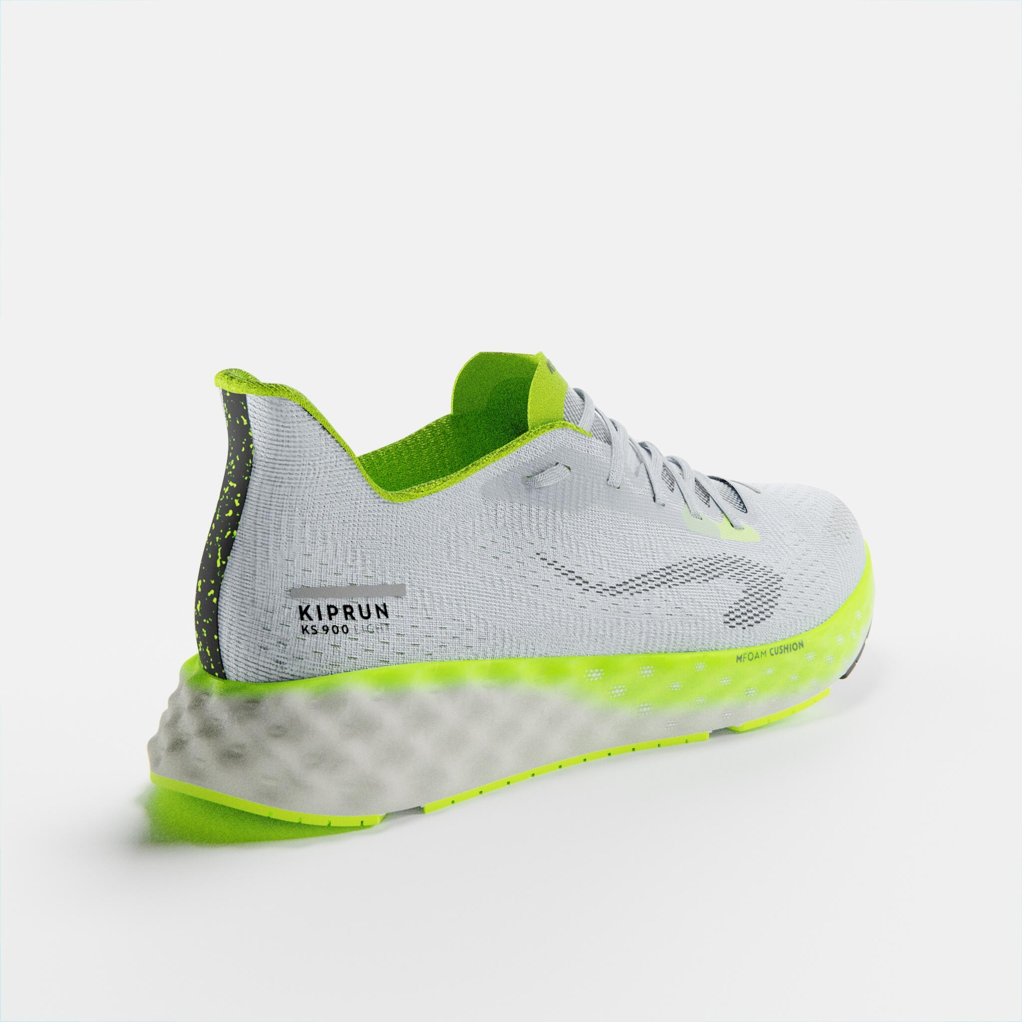 Calzado running Hombre - KIPRUN KS900 Light gris amarillo - Decathlon