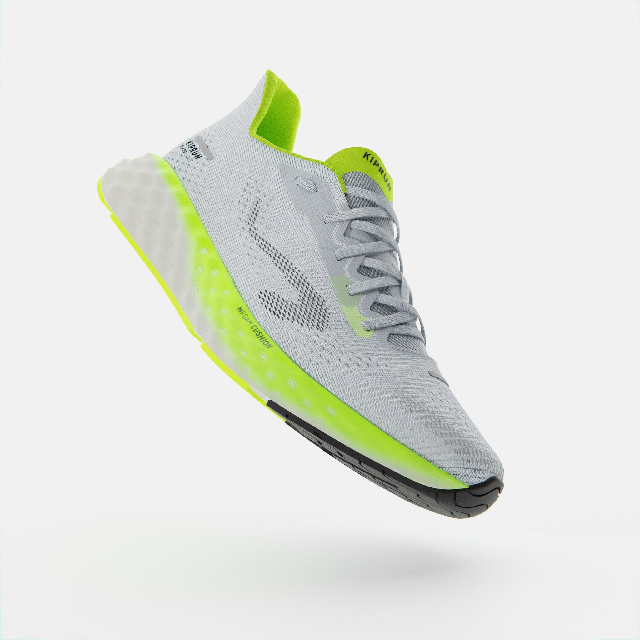 Calzado running Hombre - KIPRUN KS900 Light gris amarillo - Decathlon