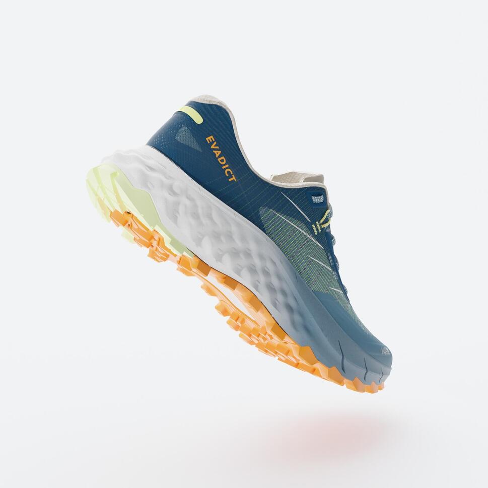 Chaussures de Trail Running Homme, Kiprun MT Cushion 2 Bleu Orange ...