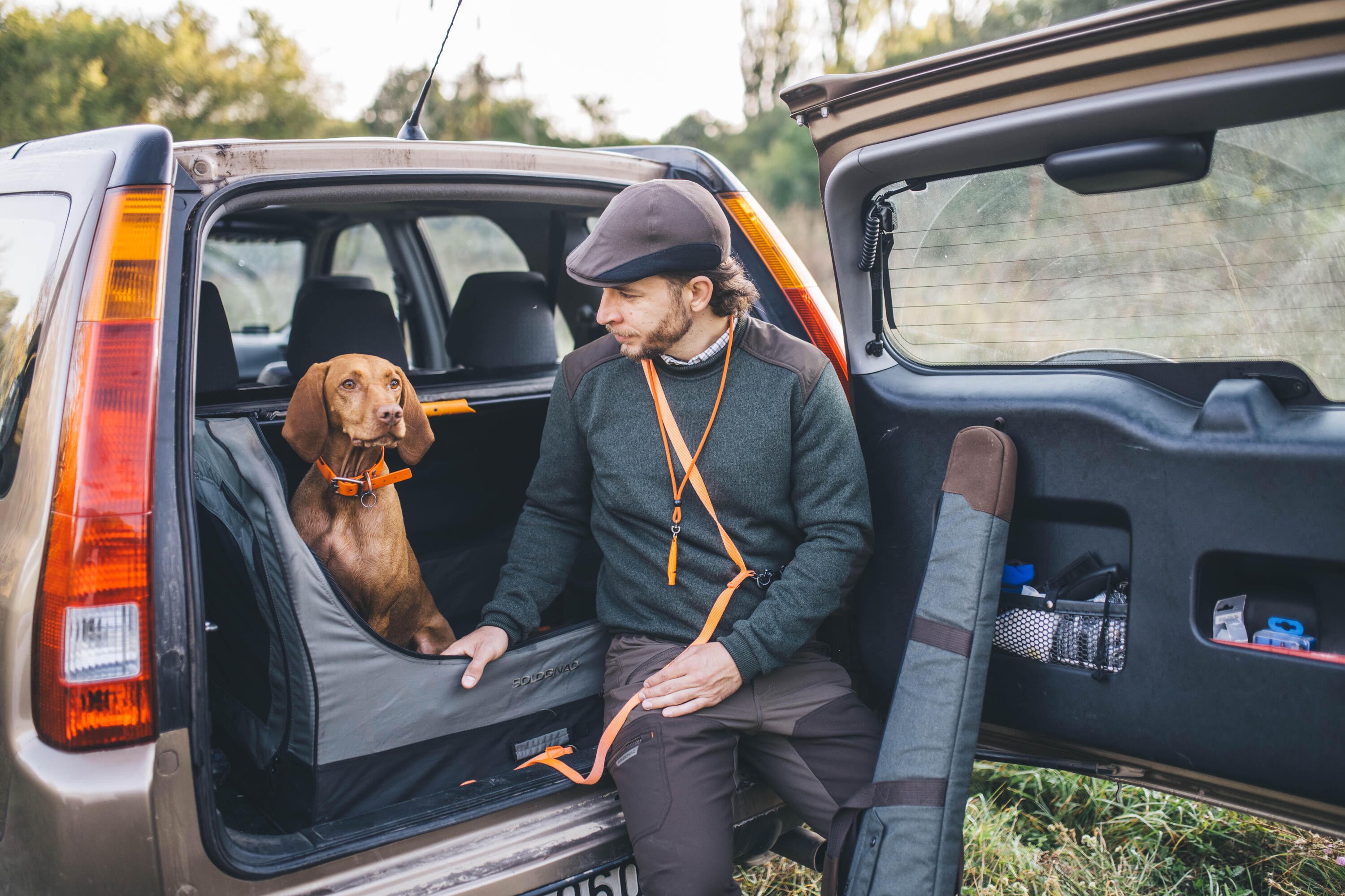 Tri-position Dog Lead - Orange SOLOGNAC | Decathlon