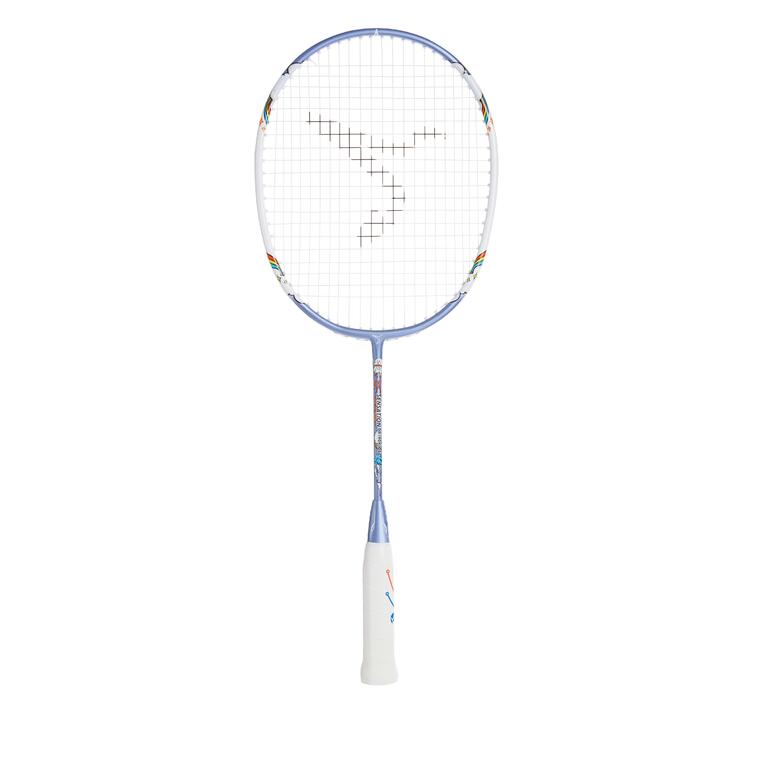 Kids Badminton Racket 77g Light Weight Isometric Frame White/Blue