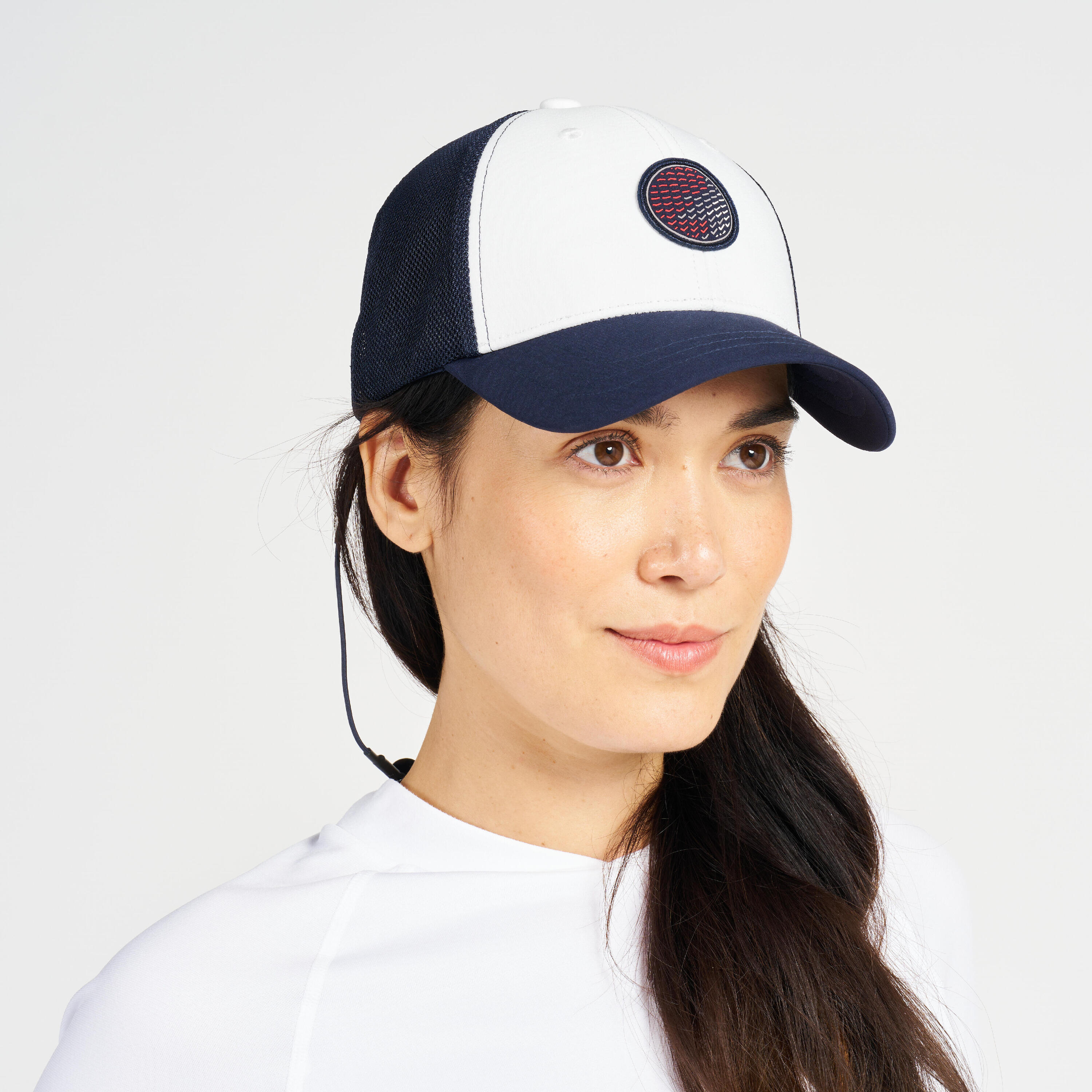 Adult's sailing boat cap 500 Ecru blue TRIBORD | Decathlon