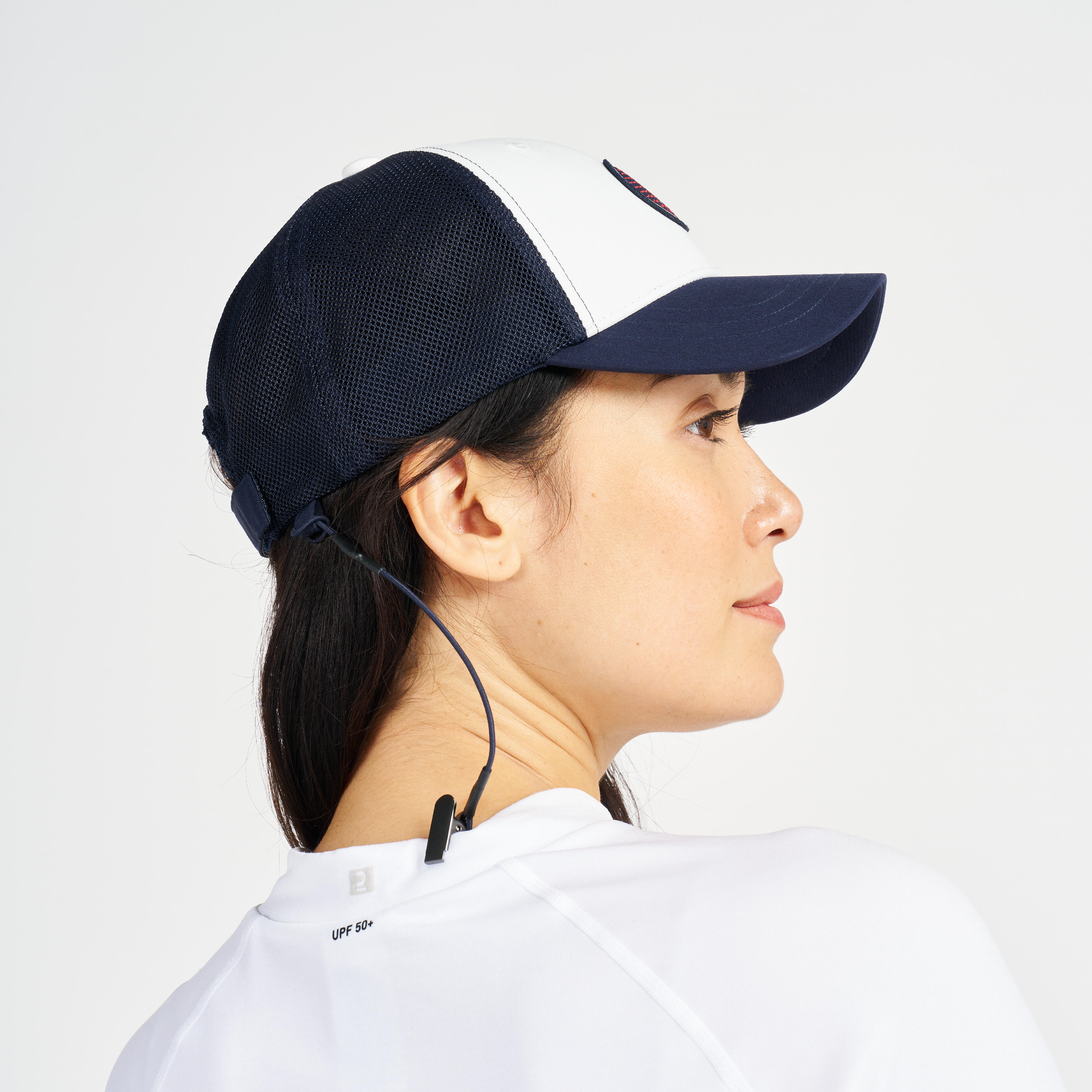 Adult’s sailing boat cap 500 Ecru blue - Decathlon