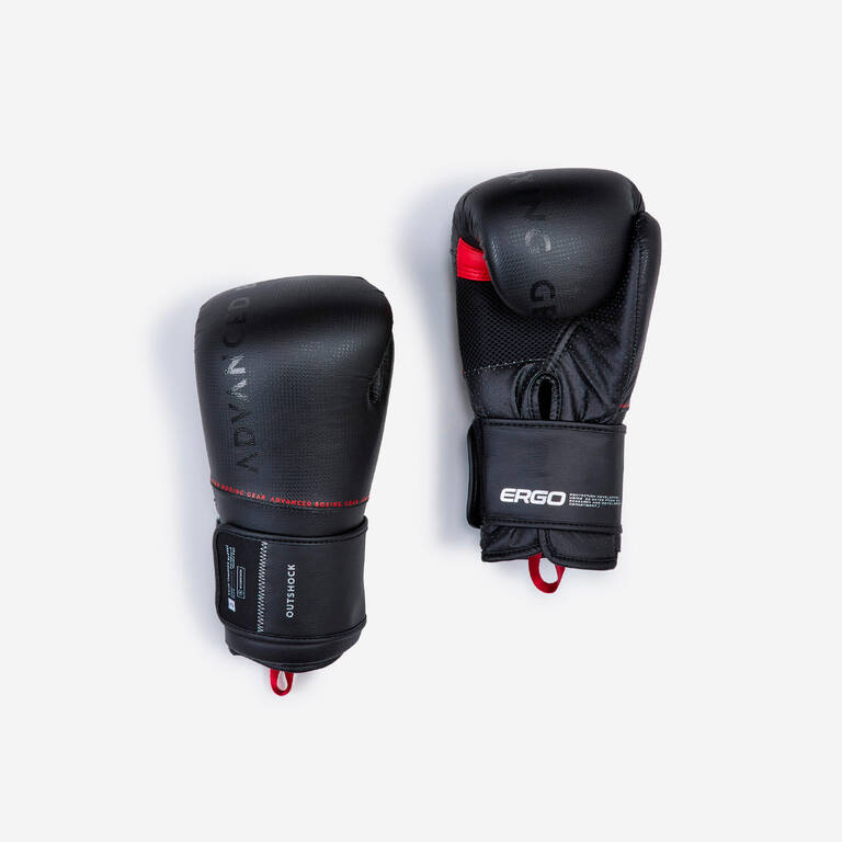 Ergonomic Boxing Gloves 120 - Black - Decathlon
