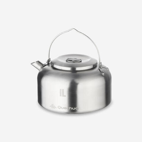 1L Stainless Steel Kettle 500 for camping, bivouacking and hiking.